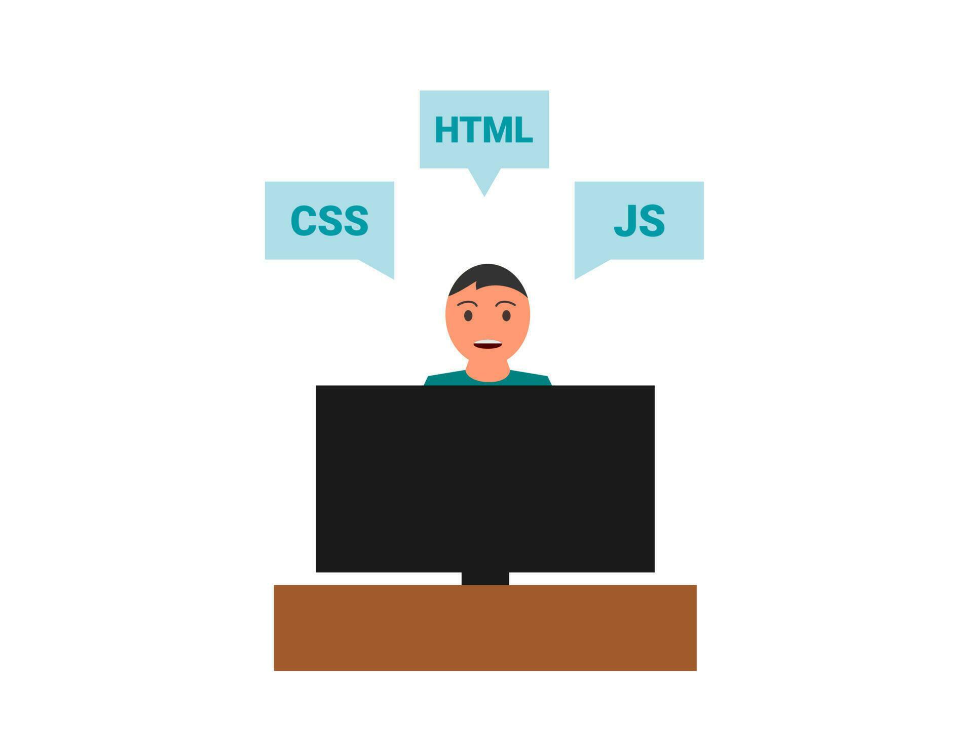 front end developer flat design 23341559 Vector Art at Vecteezy