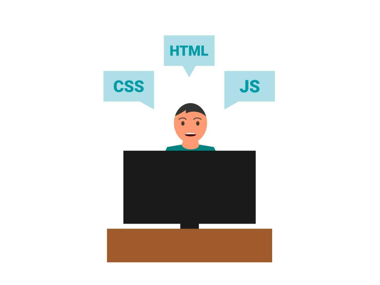 front end developer flat design 23341559 Vector Art at Vecteezy