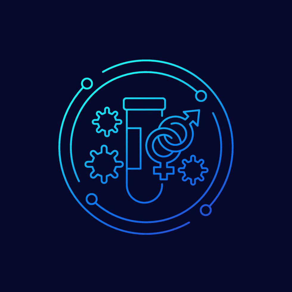 STD testing icon, linear design 23341817 Vector Art at Vecteezy