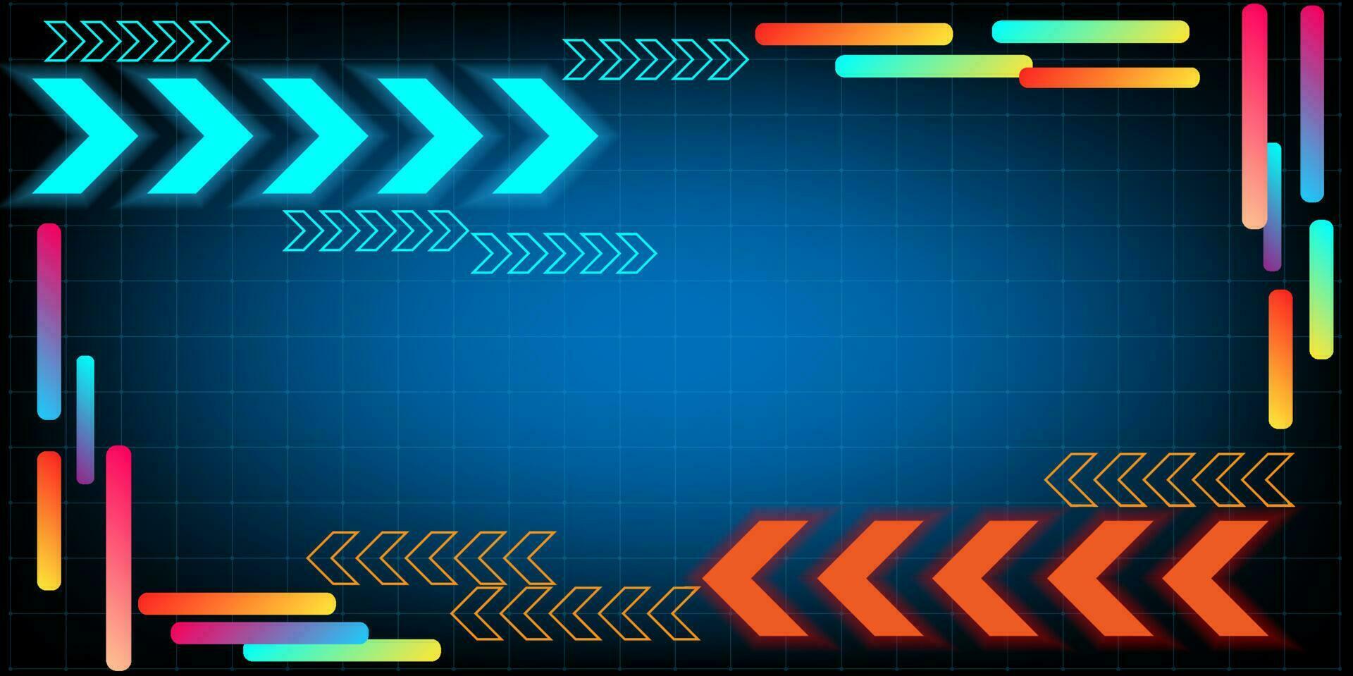 Hud Hexagon And Circle Computer Chip Electronic Circuit Board Vector For Technology And Finance