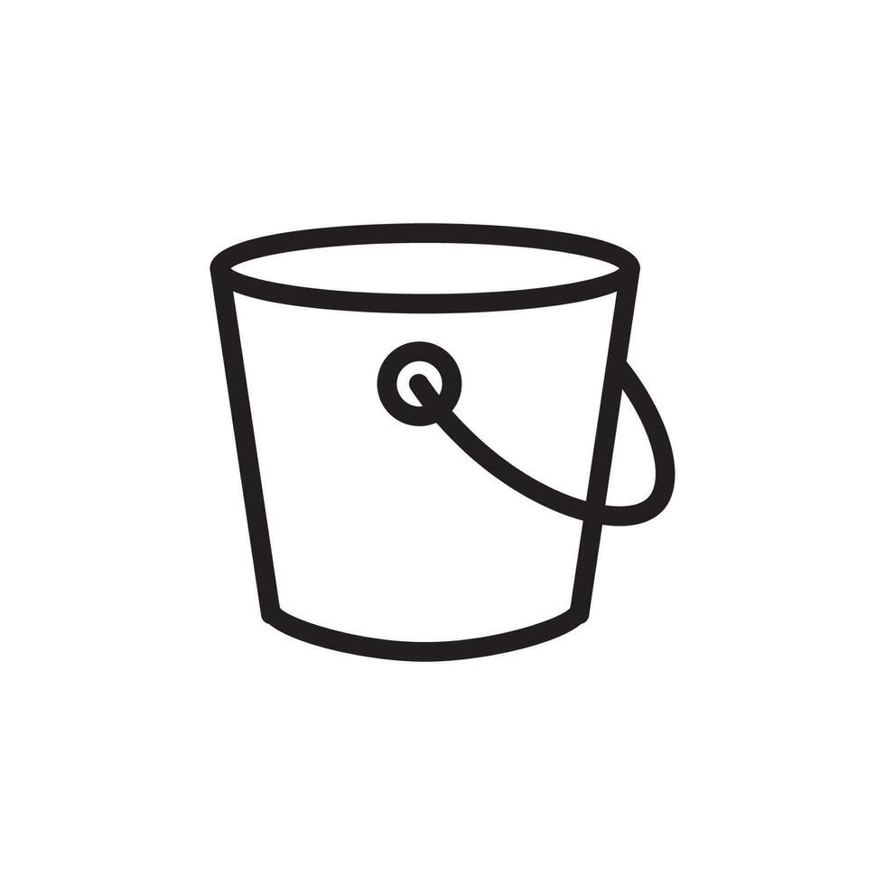 Cubeta Icono En Plano Estilo Cubeta Vector Ilustración En Blanco Aislado Antecedentes 23343851