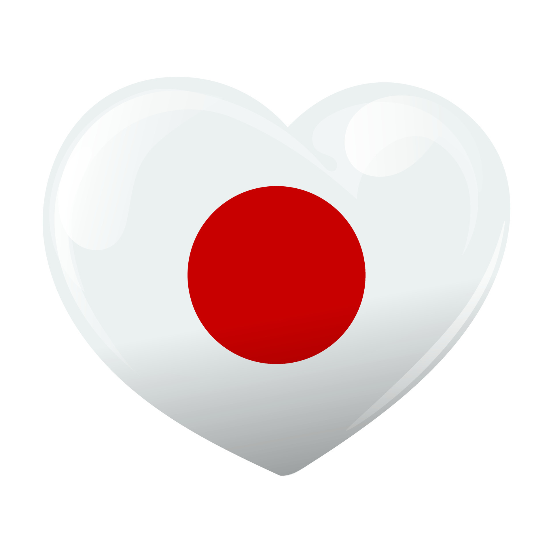Flag of Japan in the shape of a heart. Heart with Japan flag. 3d illustration, vector 23346059 ...