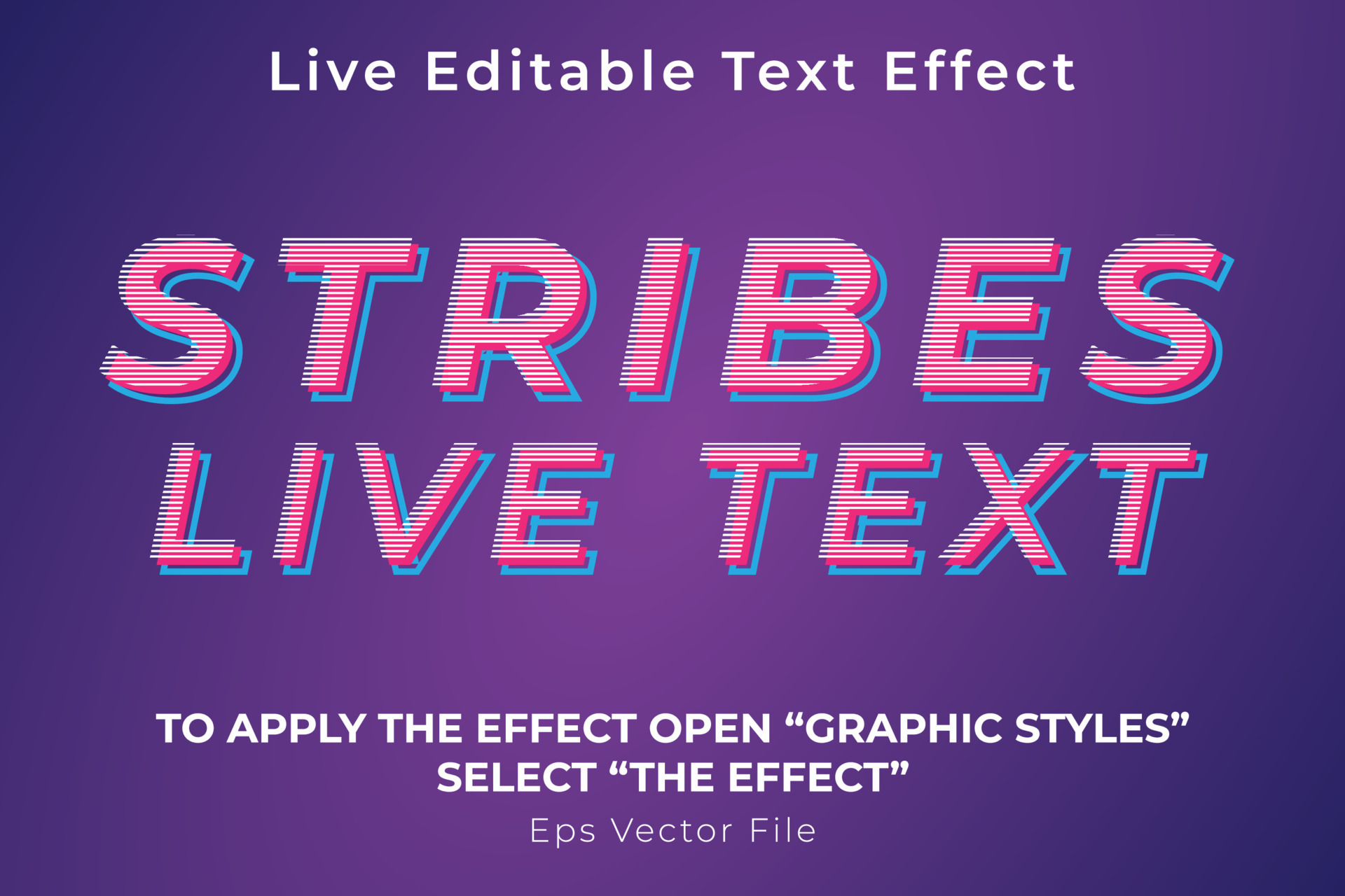 stripes live text effect, editable striped text vector eps file 23346373 Vector Art at Vecteezy
