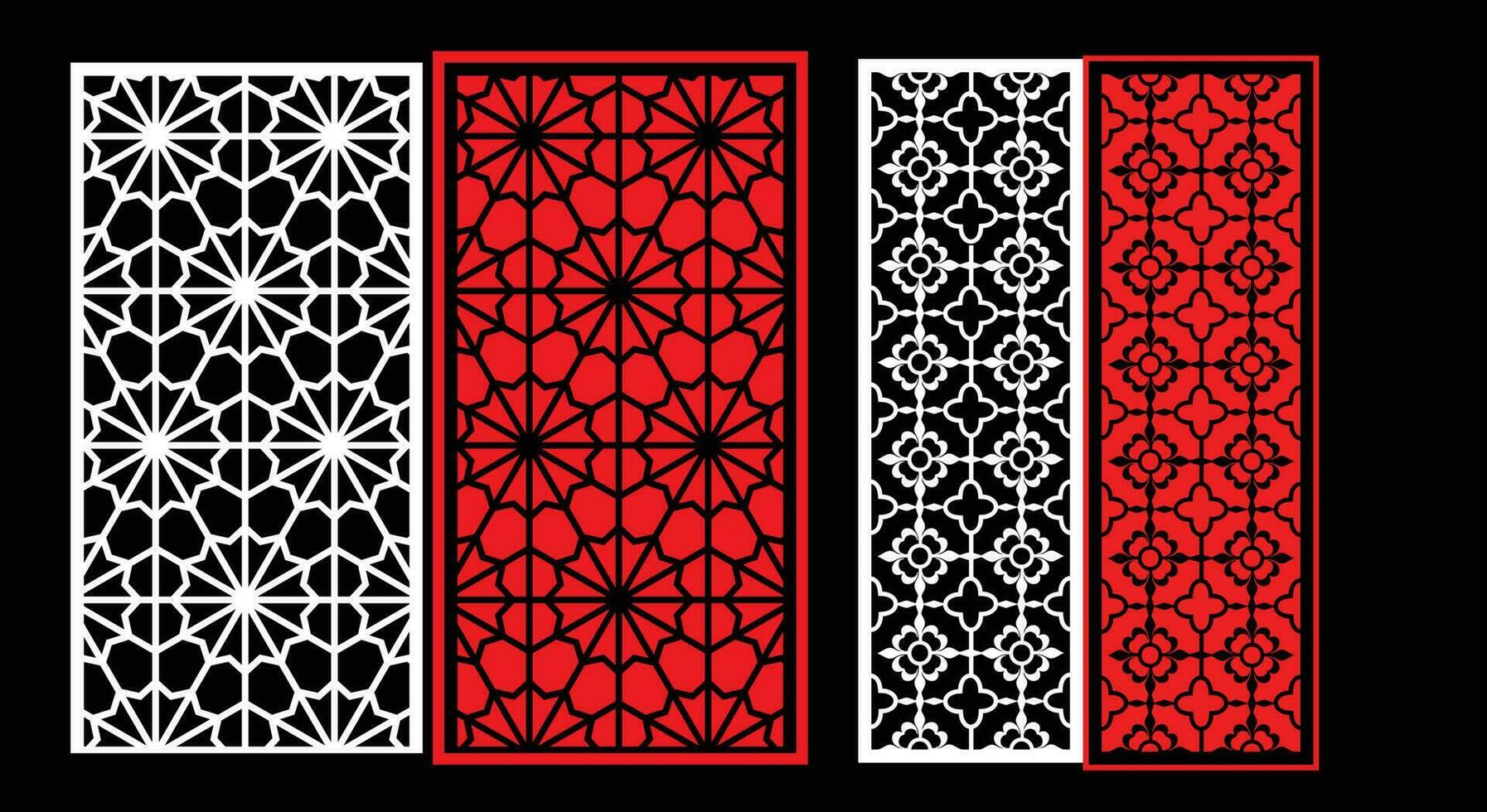 Decorative Wall Panels Set Jali Design Cnc Pattern Laser Cutting Pattern Router Cnccutting