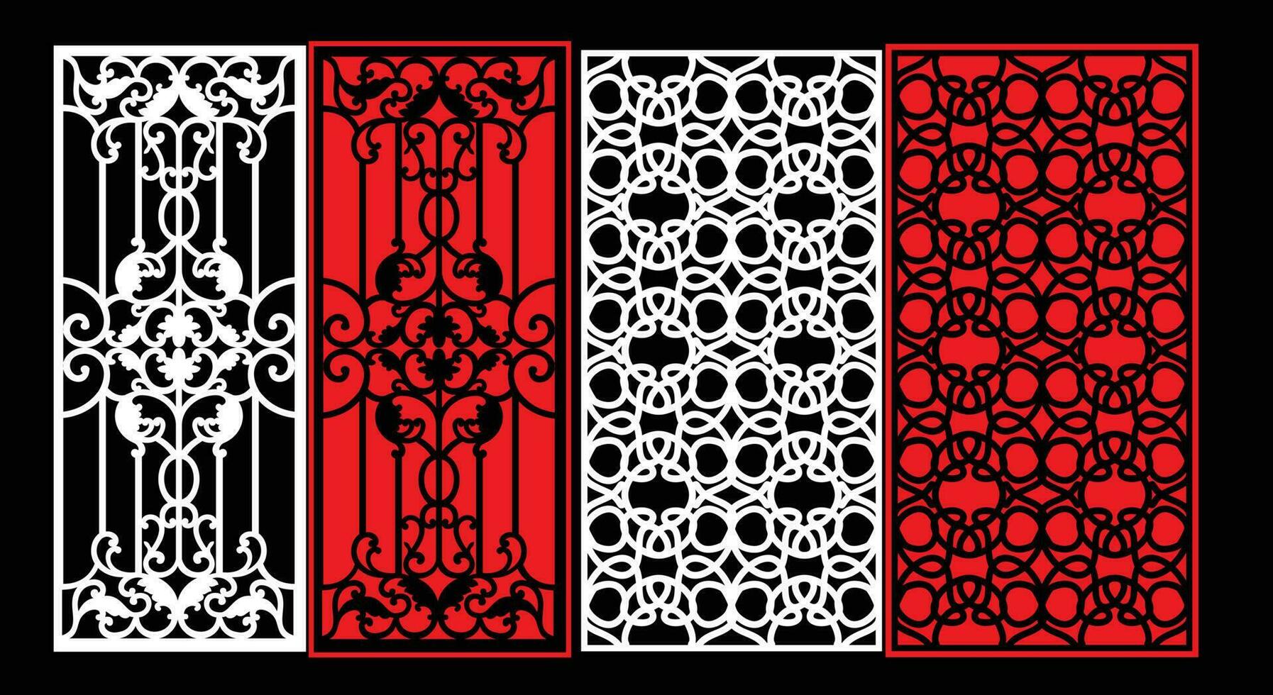 Decorative Wall Panels Set Jali Design Cnc Pattern Laser Cutting Pattern Router Cnccutting