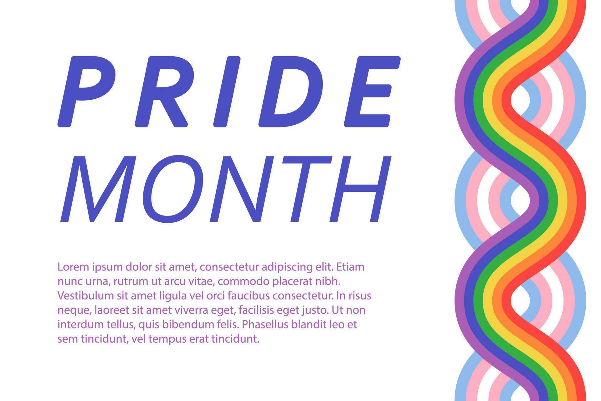 Pride month poster with rainbow and transgender flags vector ...