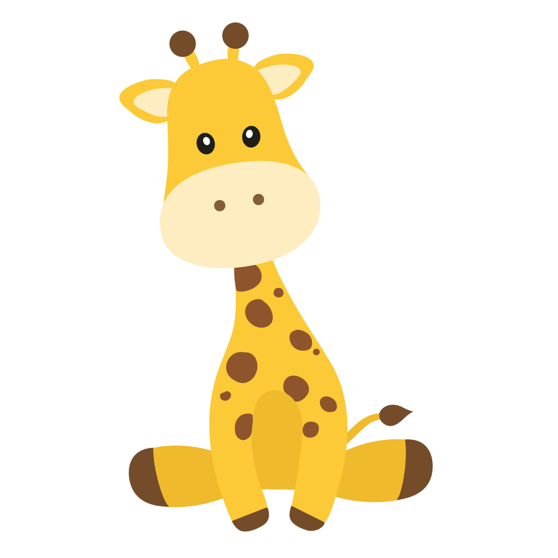 Free Cute Cartoon Giraffe Illustration 23353956 PNG with Transparent ...