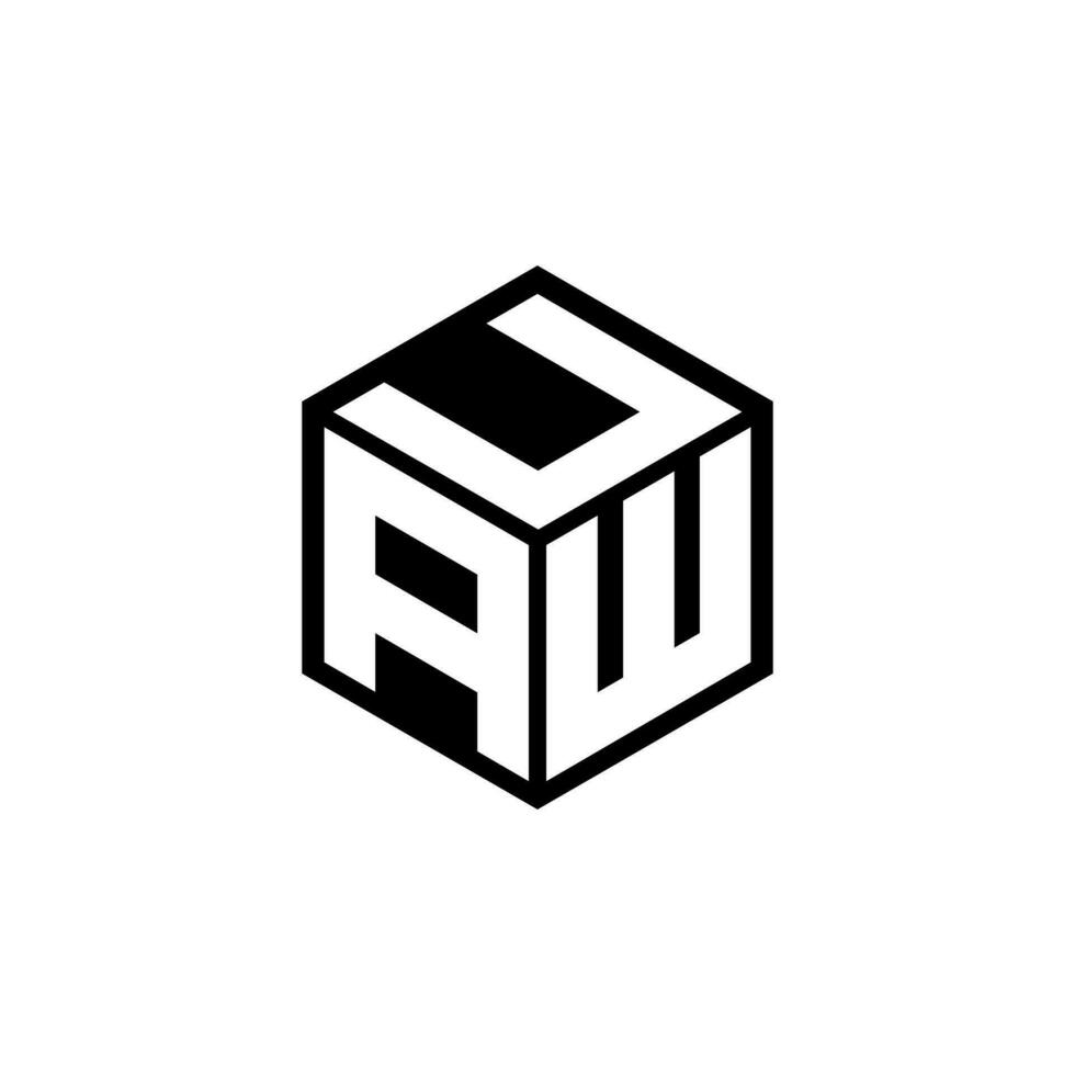 awu letra logo diseño en ilustración. vector logo, caligrafía diseños para logo, póster ...