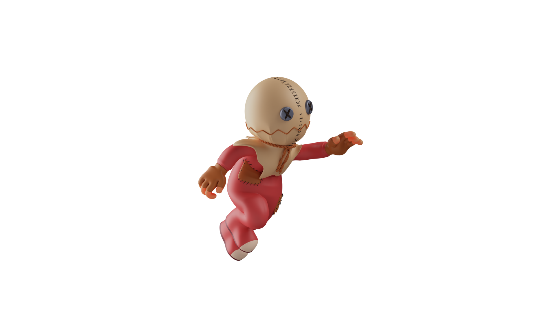 3d Illustration Happy Trick R Treat 3d Cartoon Character Trick R Treat Is Playing With His