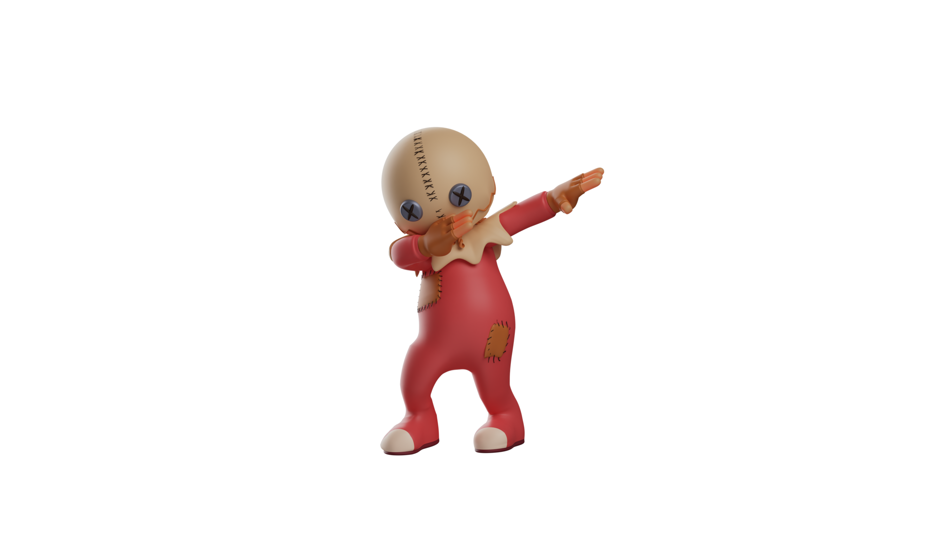3d Illustration Cheerful Trick R Treat 3d Cartoon Character Trick R Treat With Dab Pose Trick