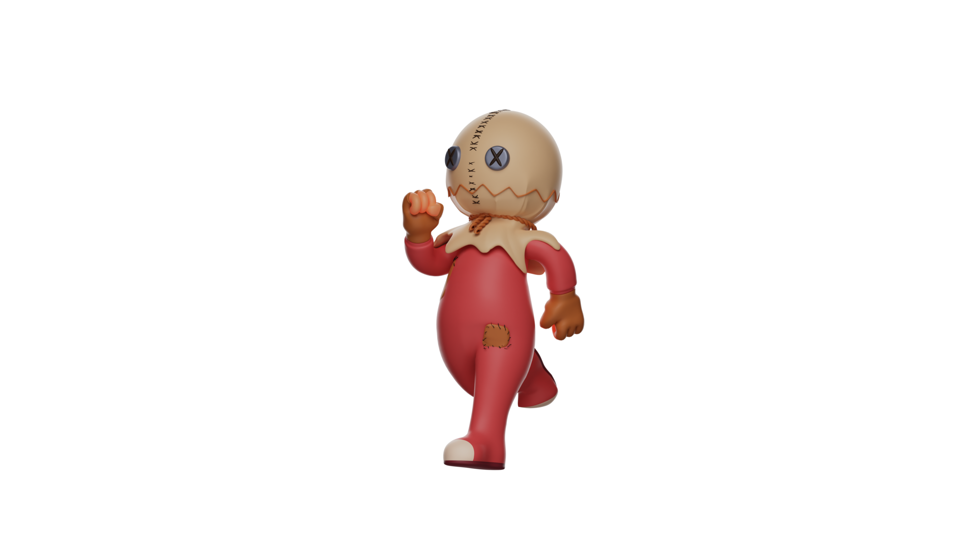 3d Illustration Excited Trick R Treat 3d Cartoon Character Trick R Treat With Walking Pose