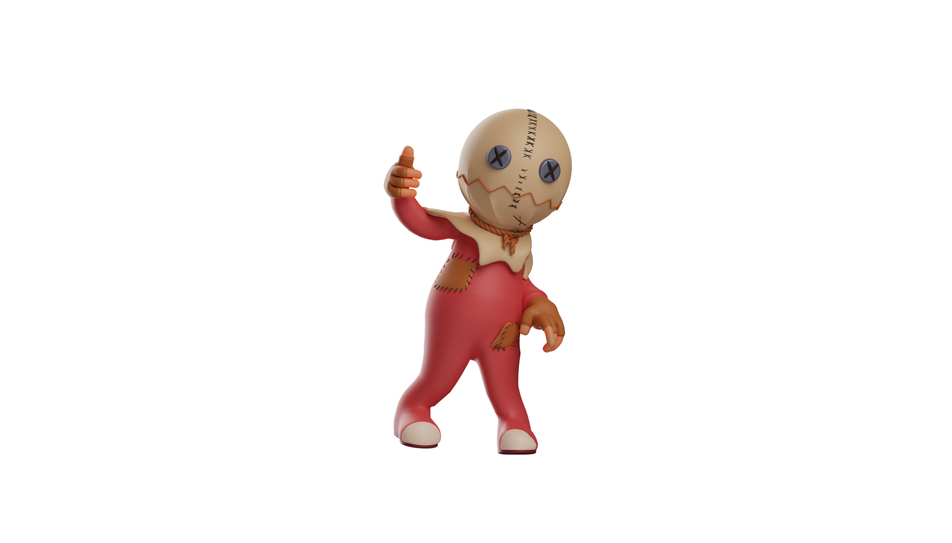 3d Illustration Good Trick R Treat 3d Cartoon Character Trick R Treat Showing The Thumbs Up As