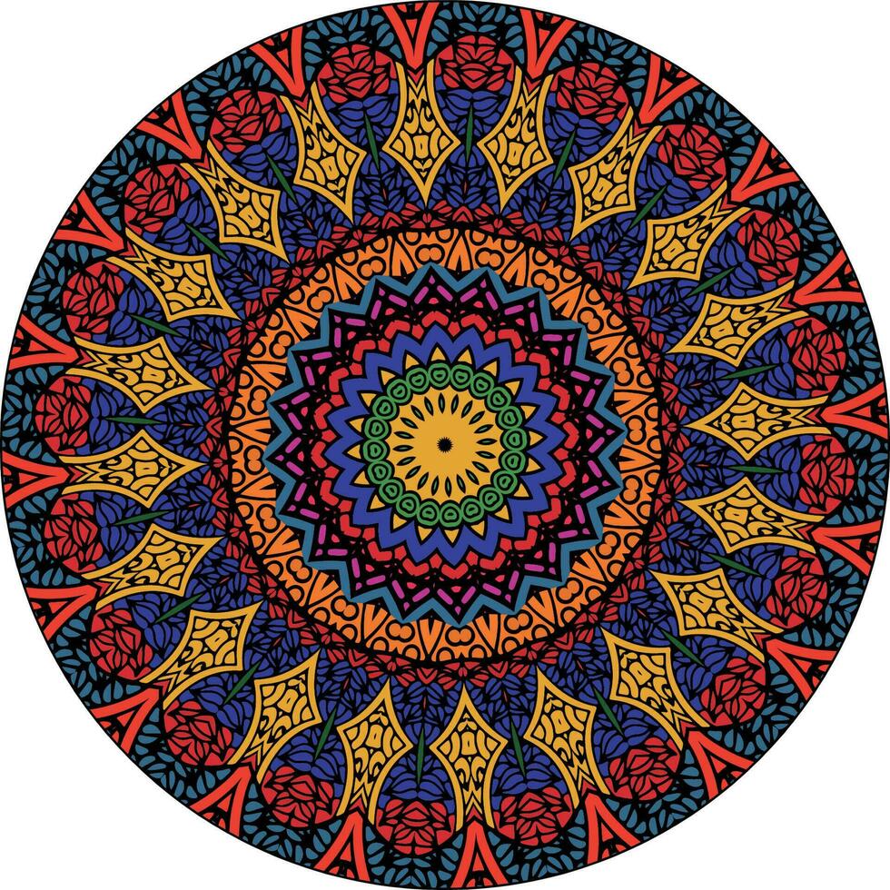 Abstract Colorful Mandala Background . Unusual Flower Shape. Oriental ...