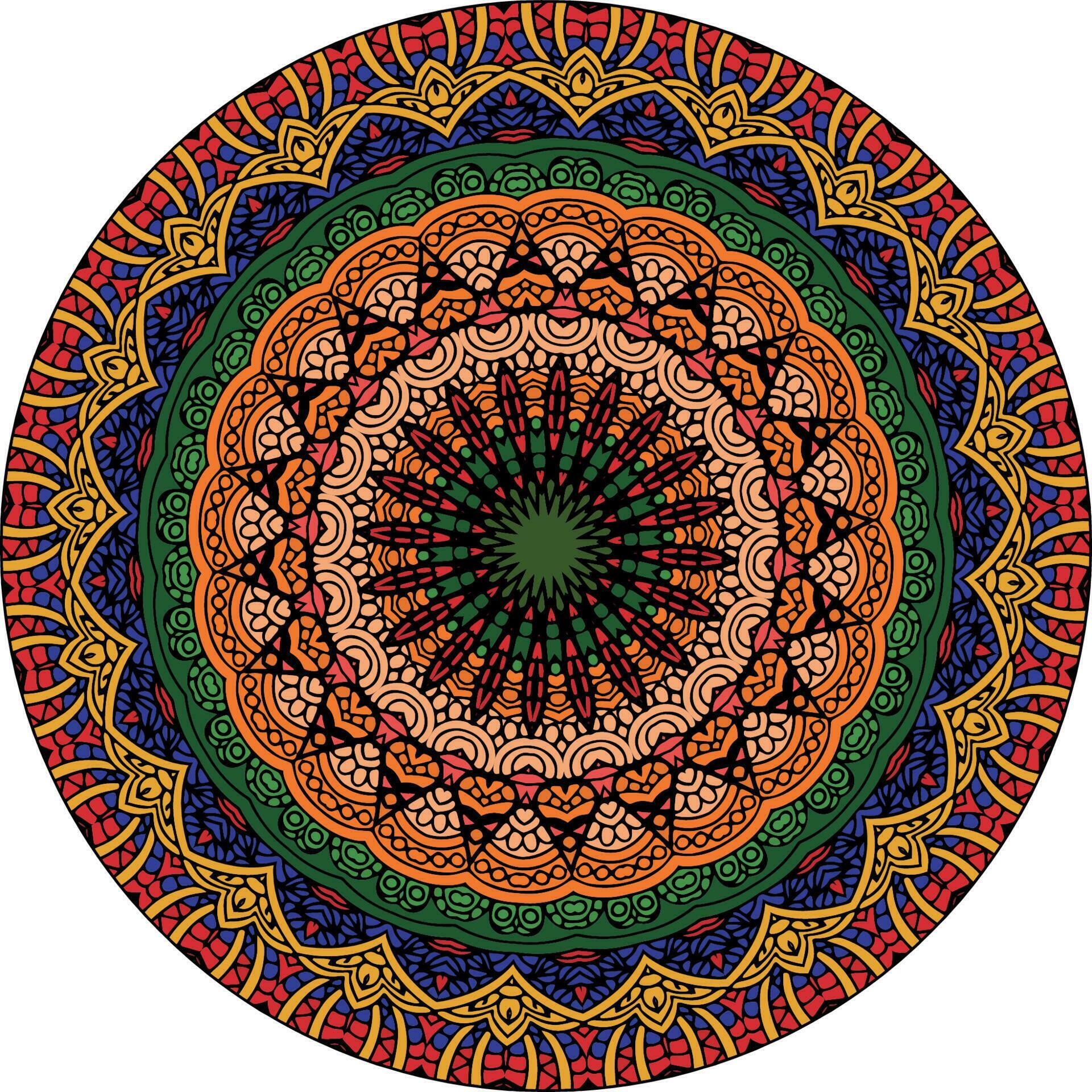 Abstract Colorful Mandala Background . Unusual Flower Shape. Oriental ...