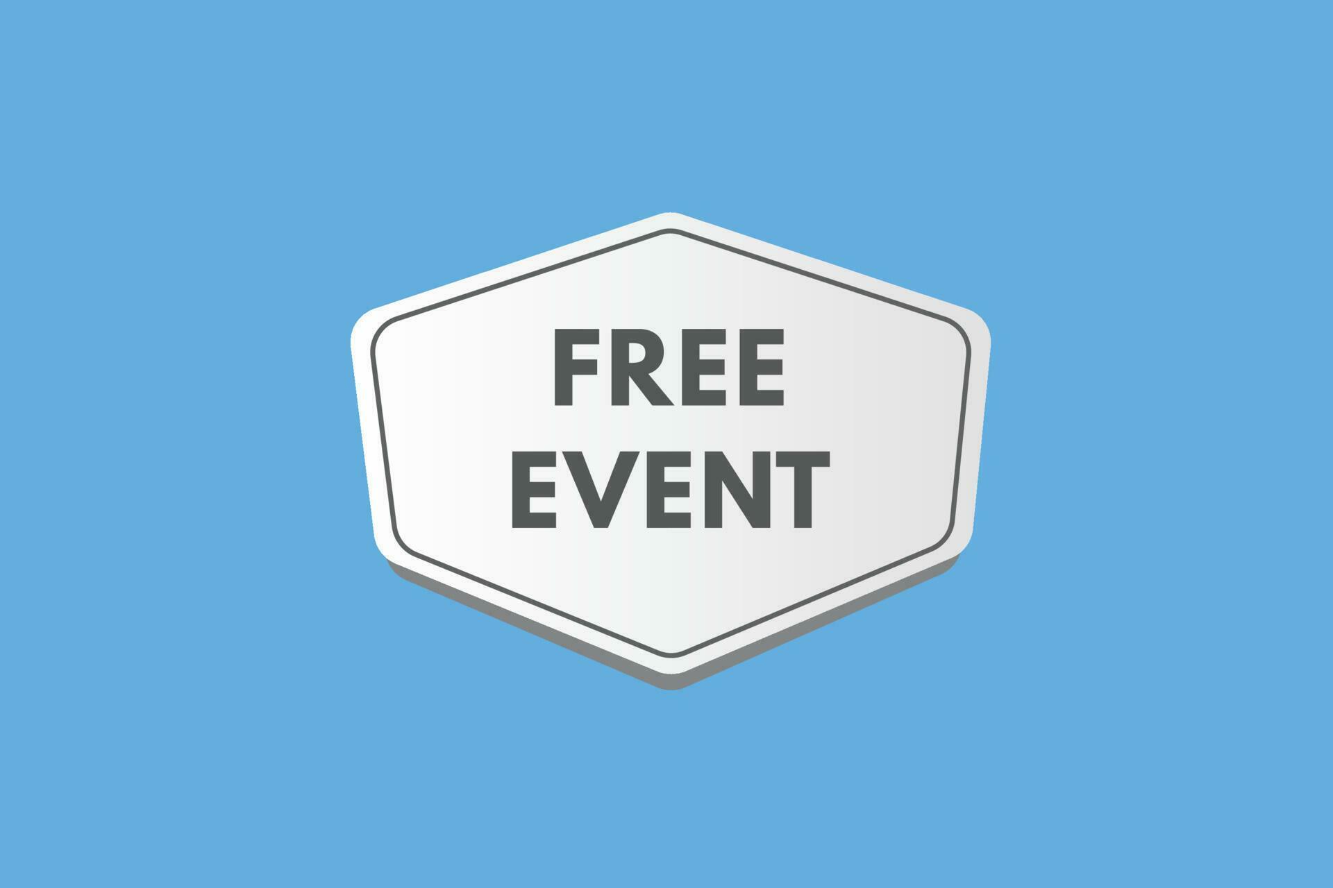 Free Event text Button. Free Event Sign Icon Label Sticker Web Buttons ...