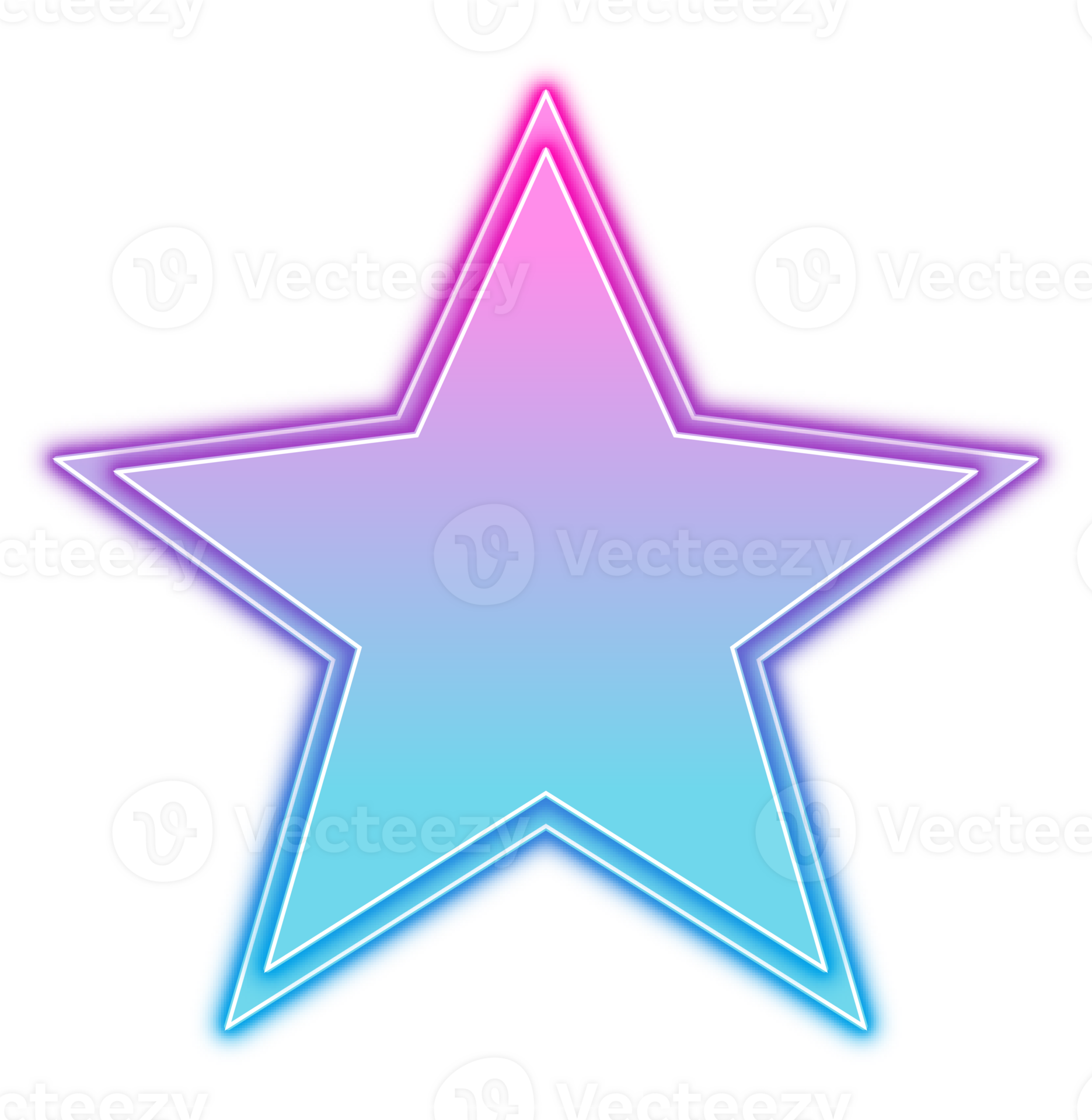 Transparent neon glowing star design element 23363212 PNG
