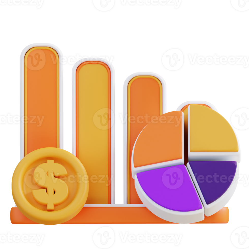 3d Illustration Financial Graph 23364471 Png