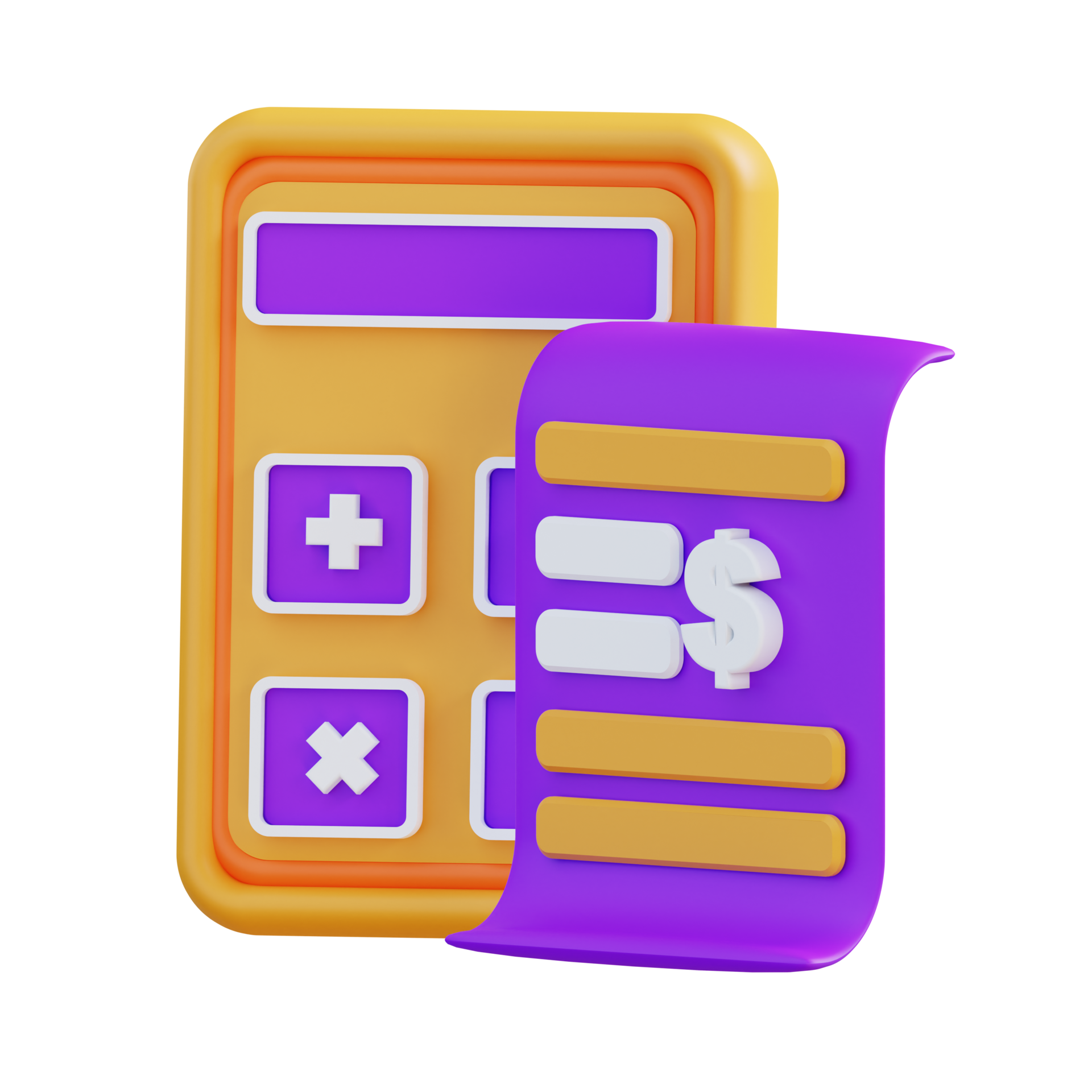3d-illustration-of-calculator-and-calculation-of-financial-documents
