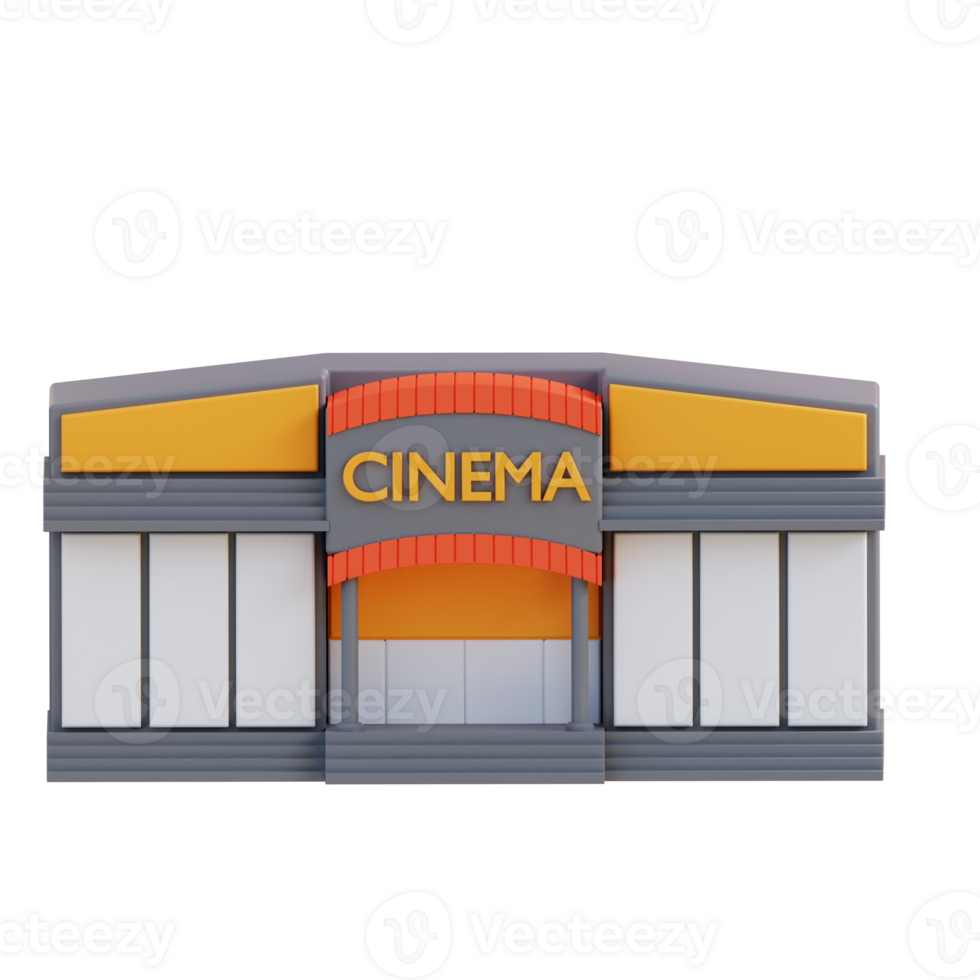 Cinema Building Cartoon
