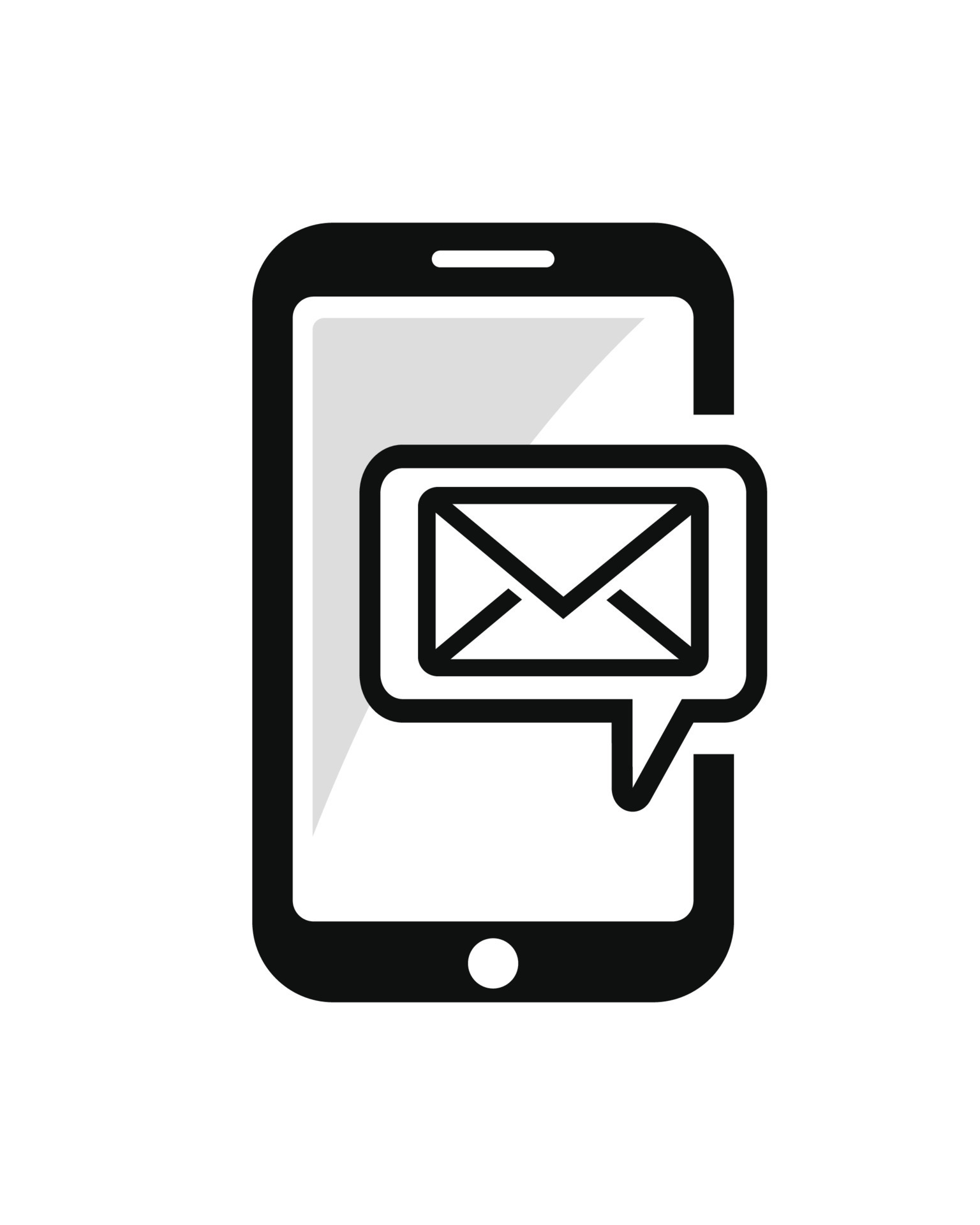 Email Notification Icon Isolated On White Background 23366335 Vector