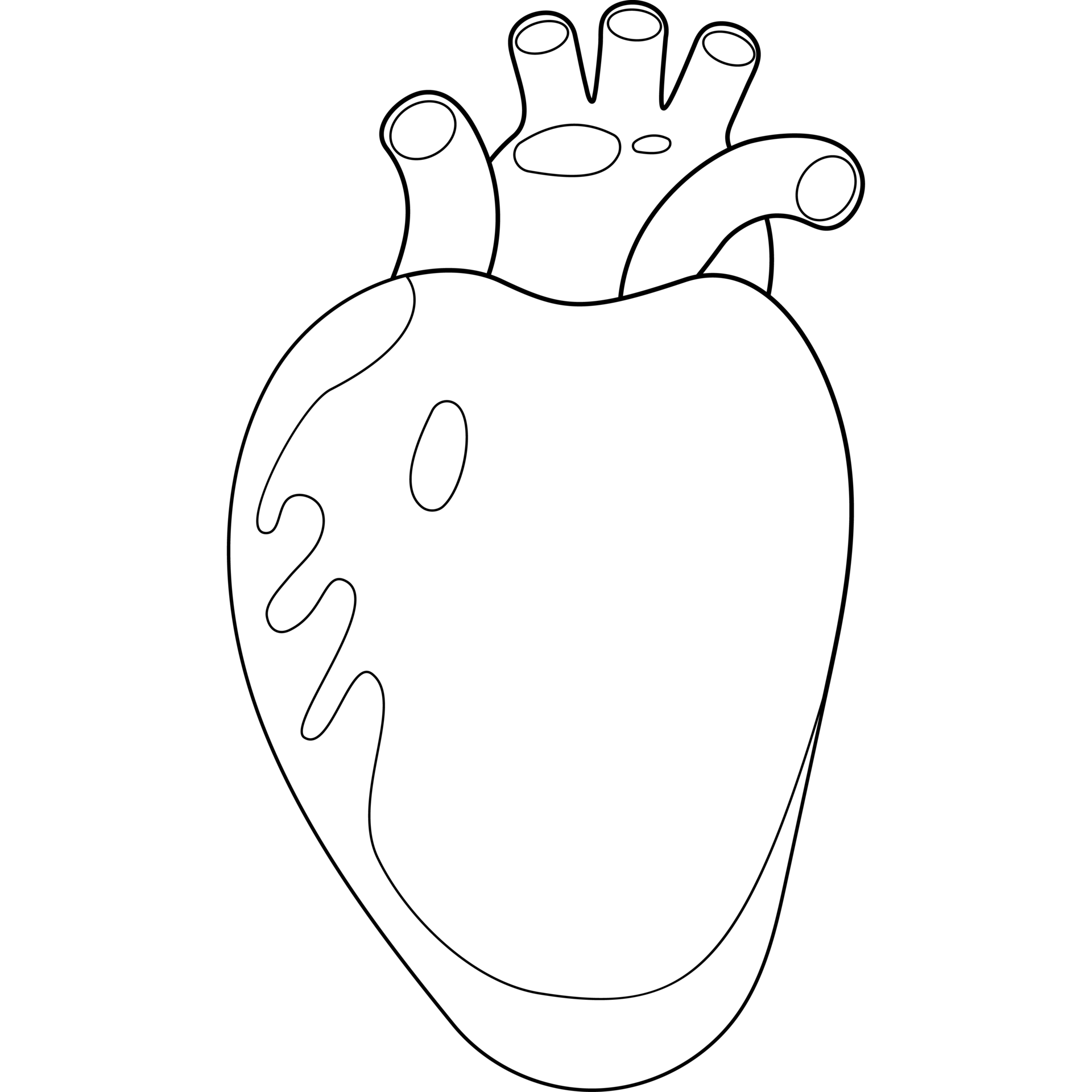 Easy Human Heart Drawings