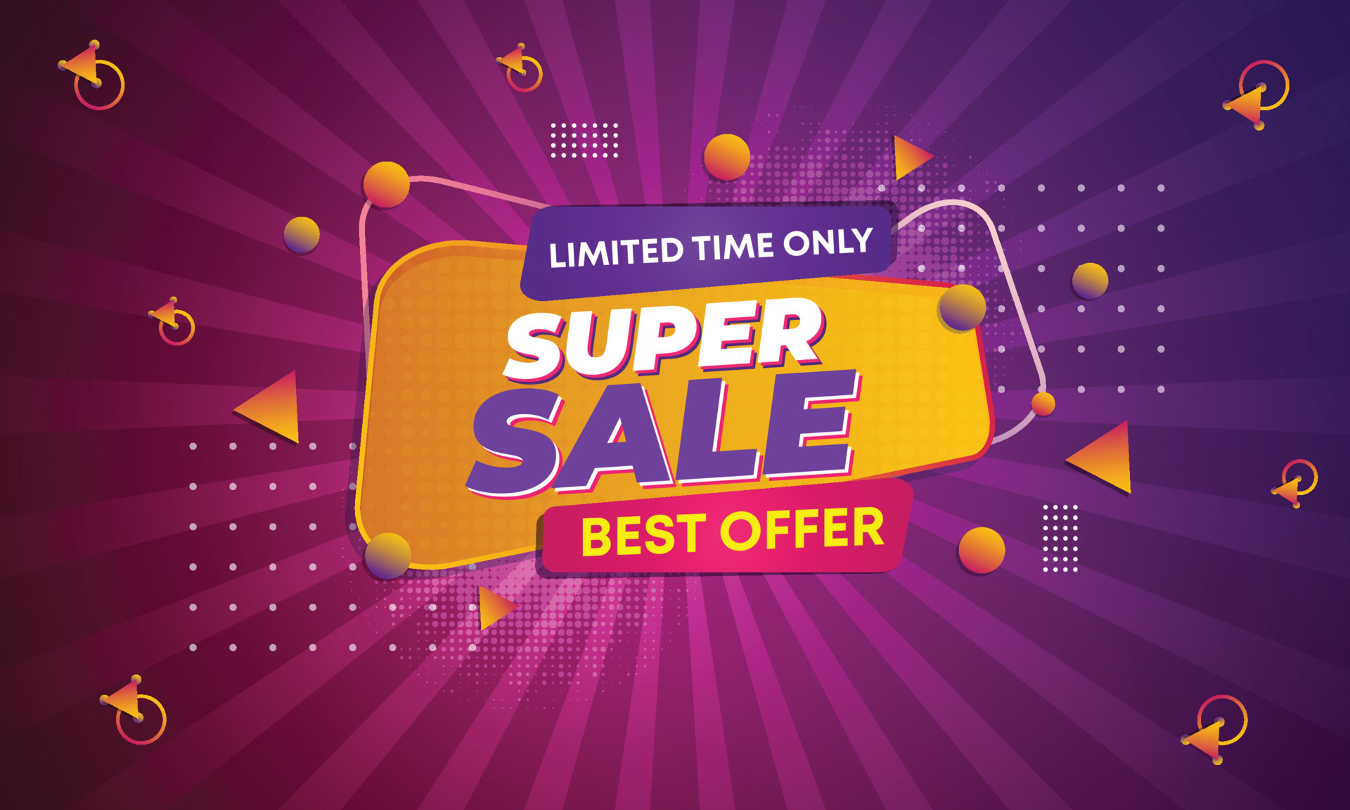 Flash Sale Discount Banner Template Promotion Posts Super Sale Banner