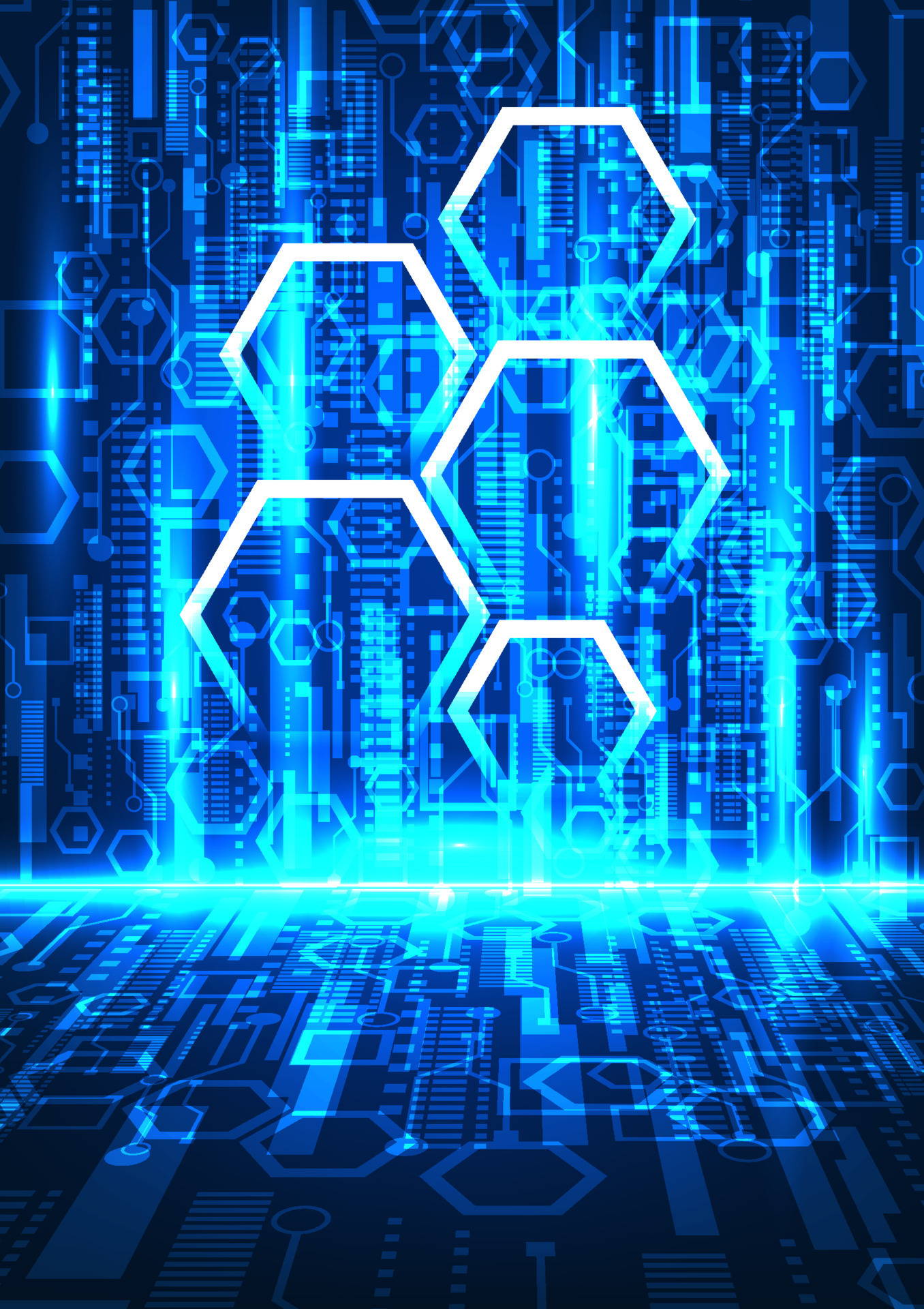 Abstract Background Technology Of Networking Things That Collect Data And Transmit Technology