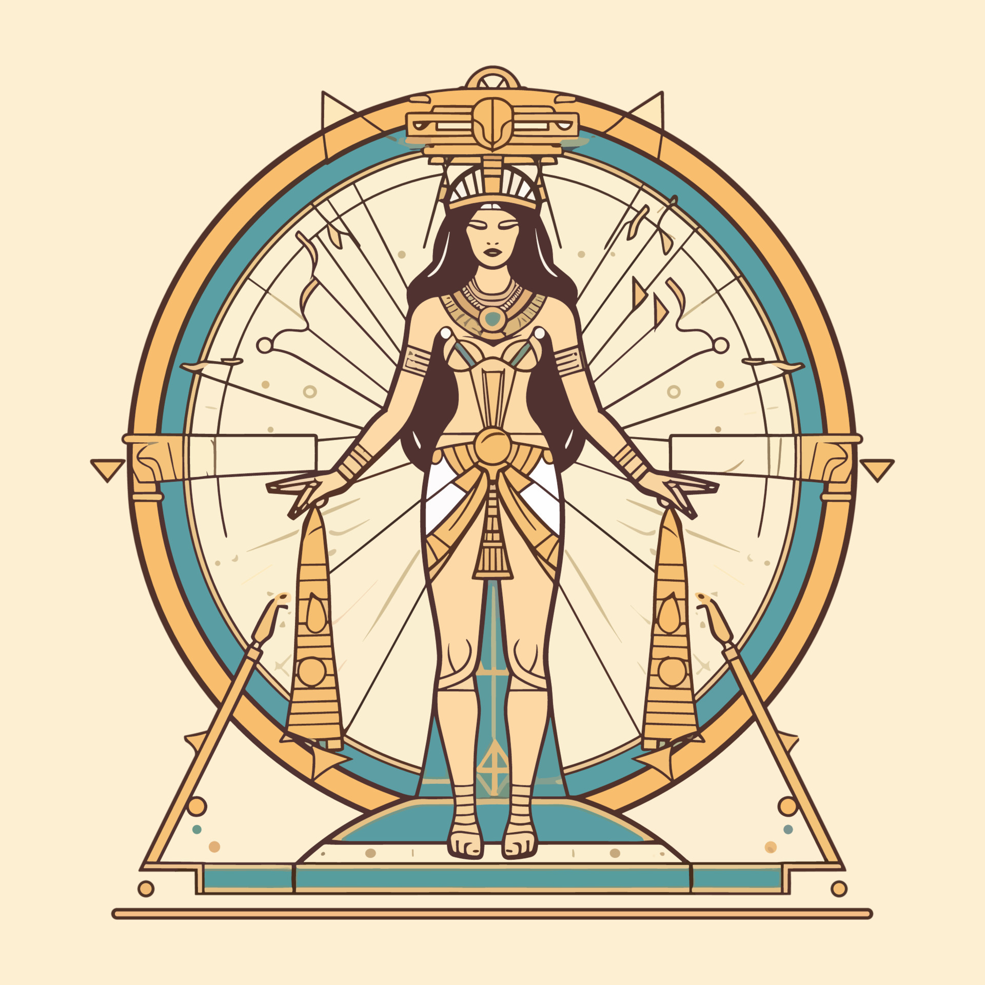 Egypt Cleopatra illustration is regal and captivating, perfect for ...