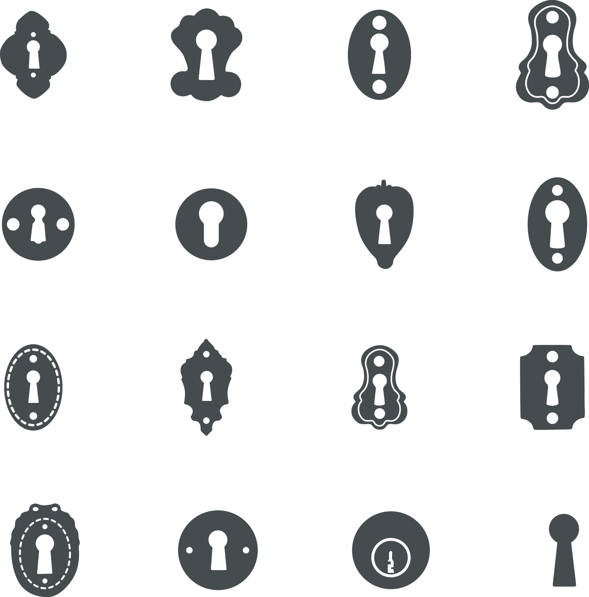 Keyhole silhouette, Vintage keyholes silhouette. 23368116 Vector Art at ... Keyhole silhouette, Vintage keyholes silhouette. 23368116 Vector Art at ...