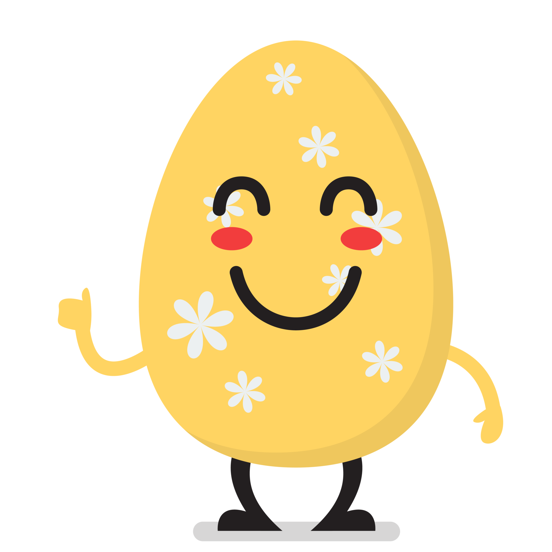 Smile easter egg character emoji cartoon 23369170 PNG