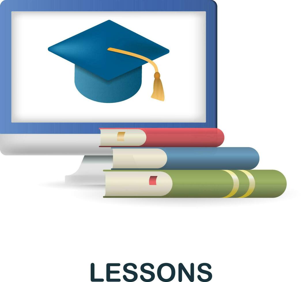 Lessons icon. 3d illustration from business training collection ...