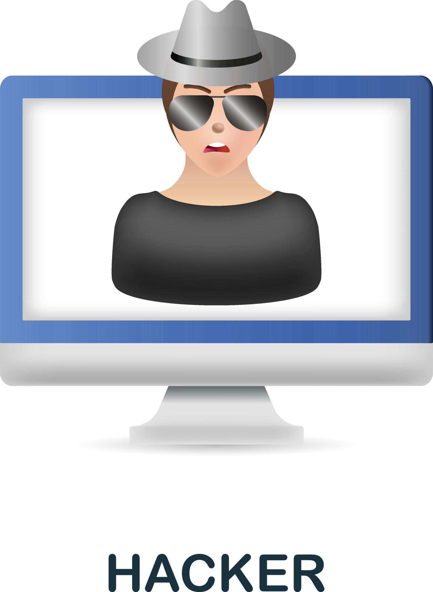 Hacker icon. 3d illustration from cybercrime collection. Creative ... Hacker icon. 3d illustration from cybercrime collection. Creative ...