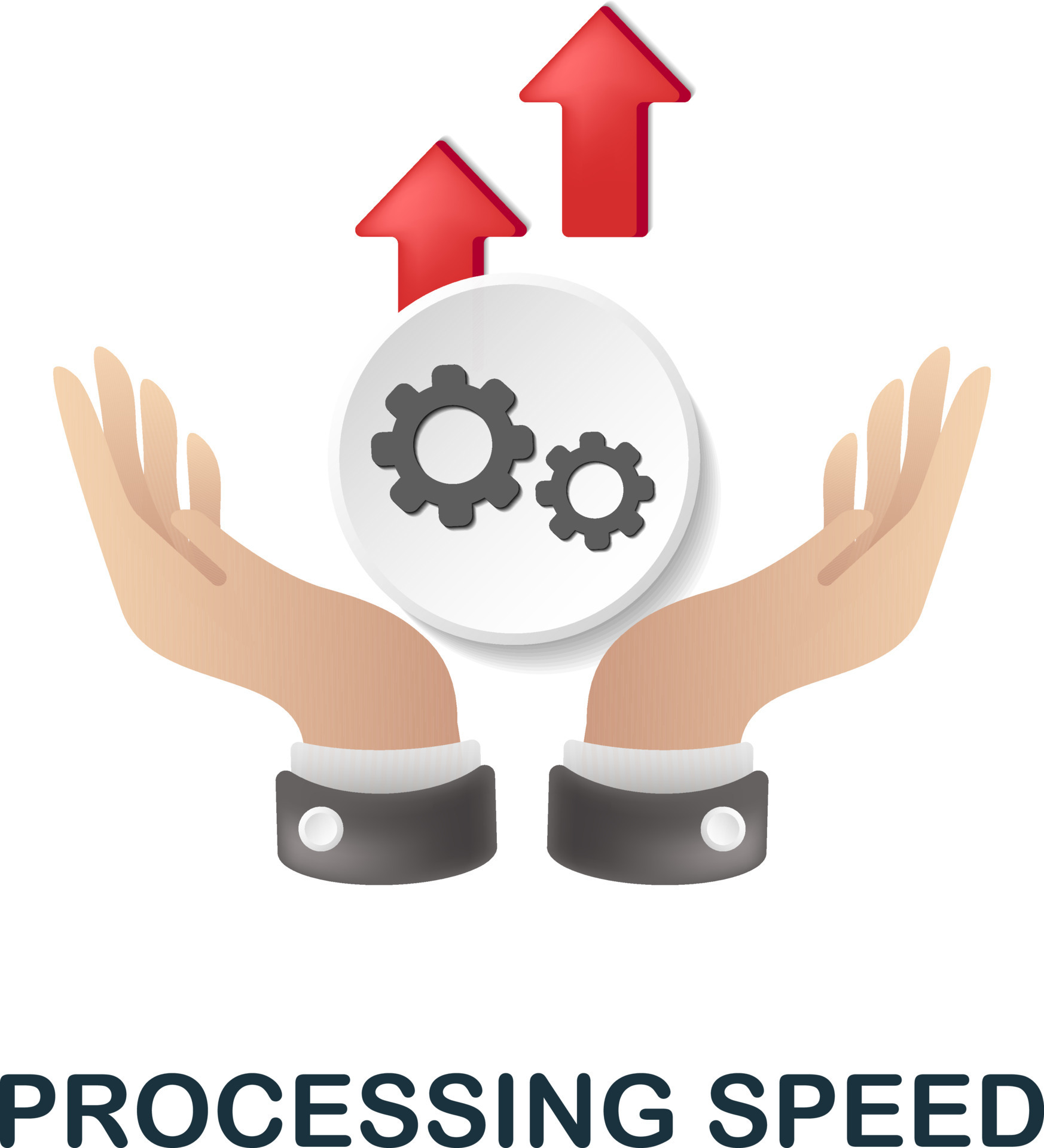Processing Speed icon. 3d illustration from cognitive skills collection. Creative Processing ...