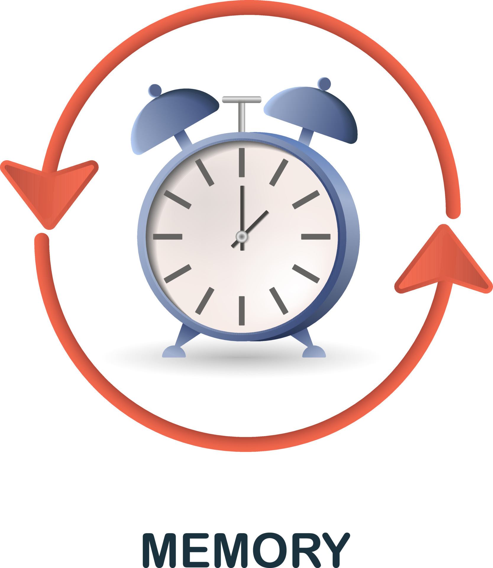 Memory icon. 3d illustration from cognitive skills collection. Creative ...