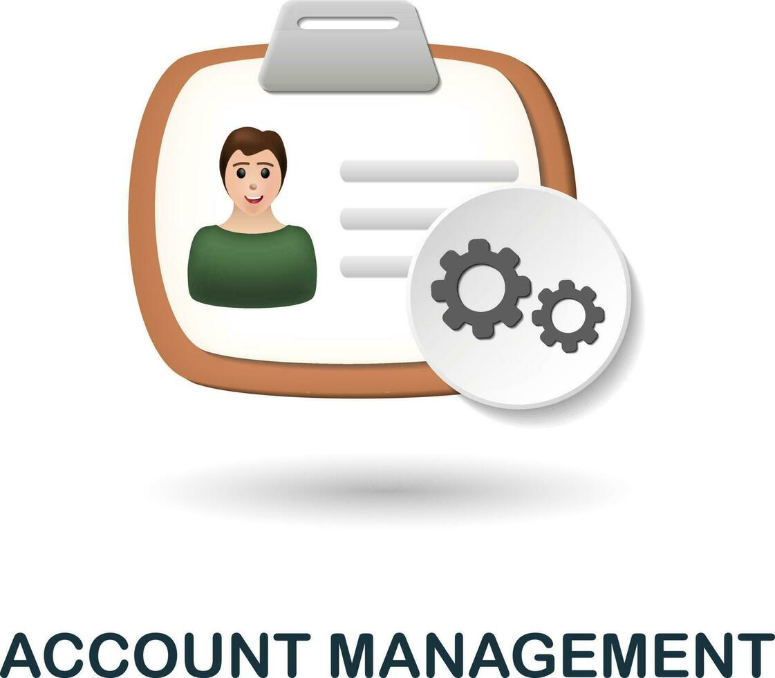 Account Management icon. 3d illustration from company management ...
