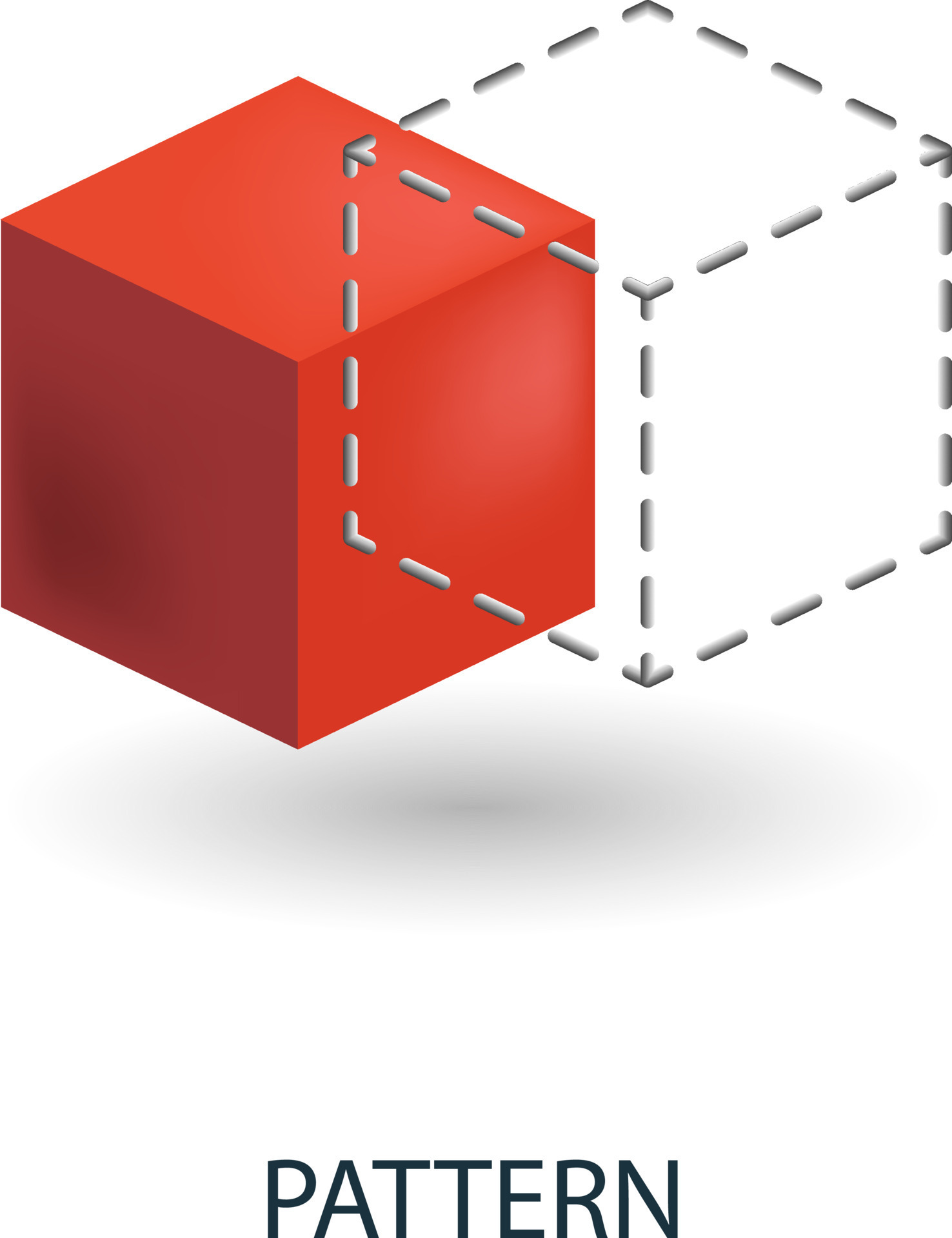 Pattern icon. 3d illustration from artificial intelligence collection ...