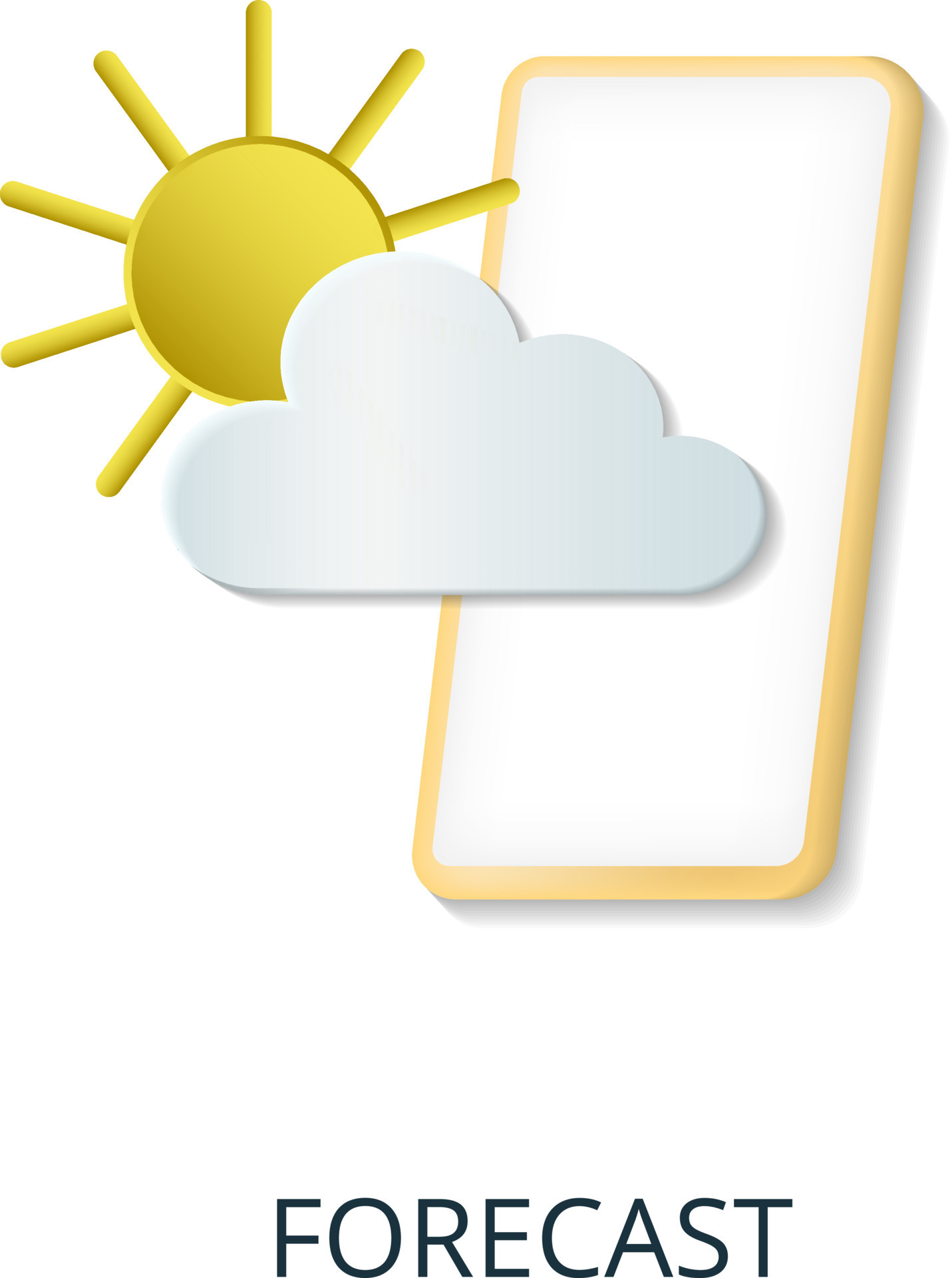 Forecast icon. 3d illustration from internet of things collection ...