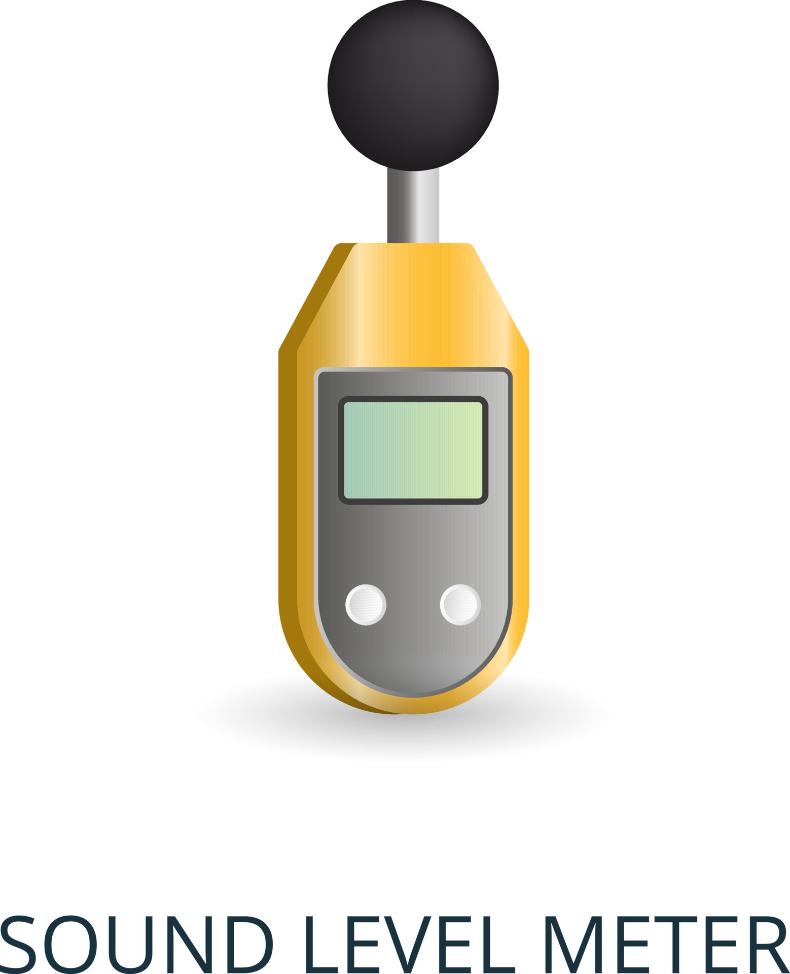 Sound Level Meter icon. 3d illustration from measuring collection ...
