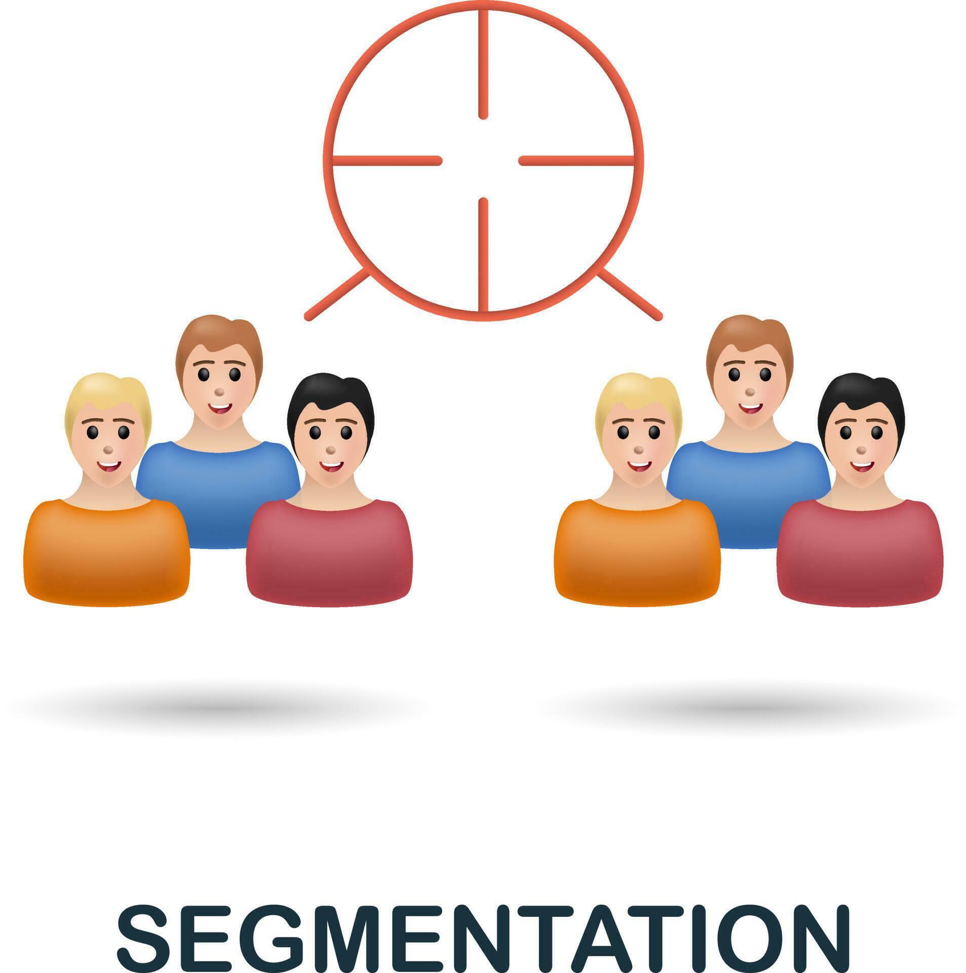 Segmentation icon. 3d illustration from corporate development ...