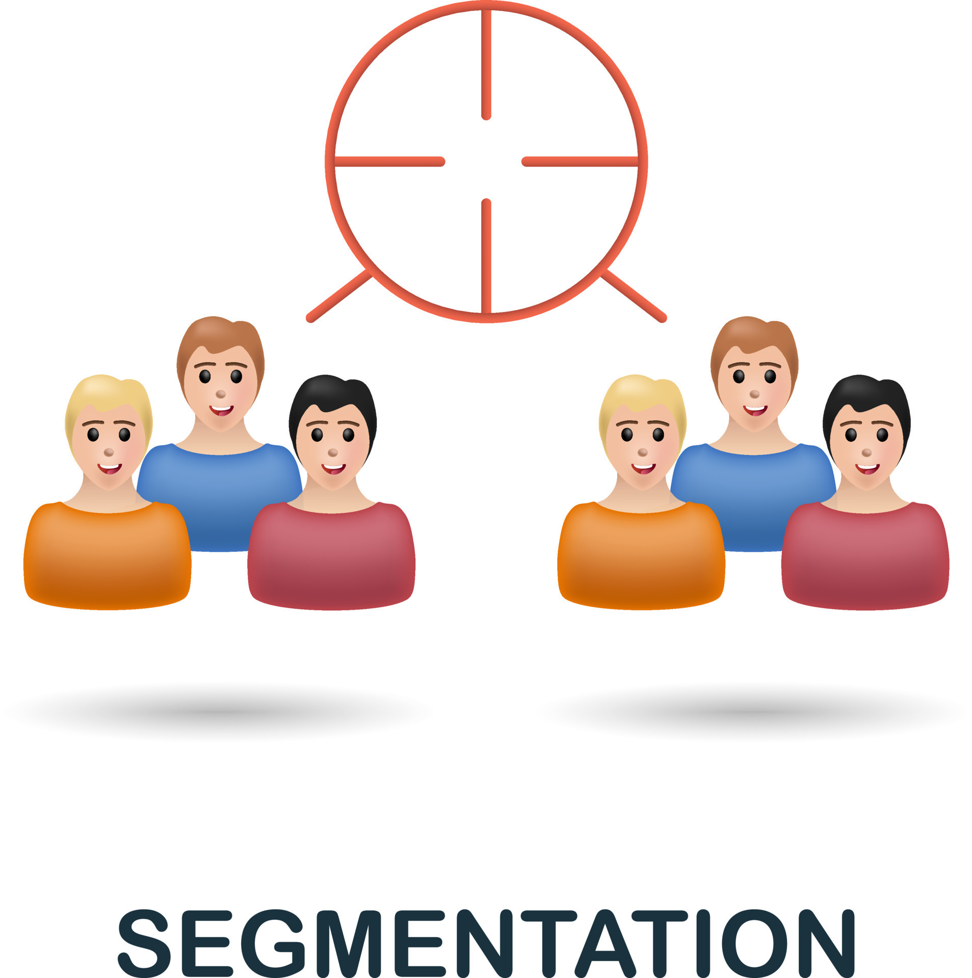 Segmentation Icon 3d Illustration From Corporate Development