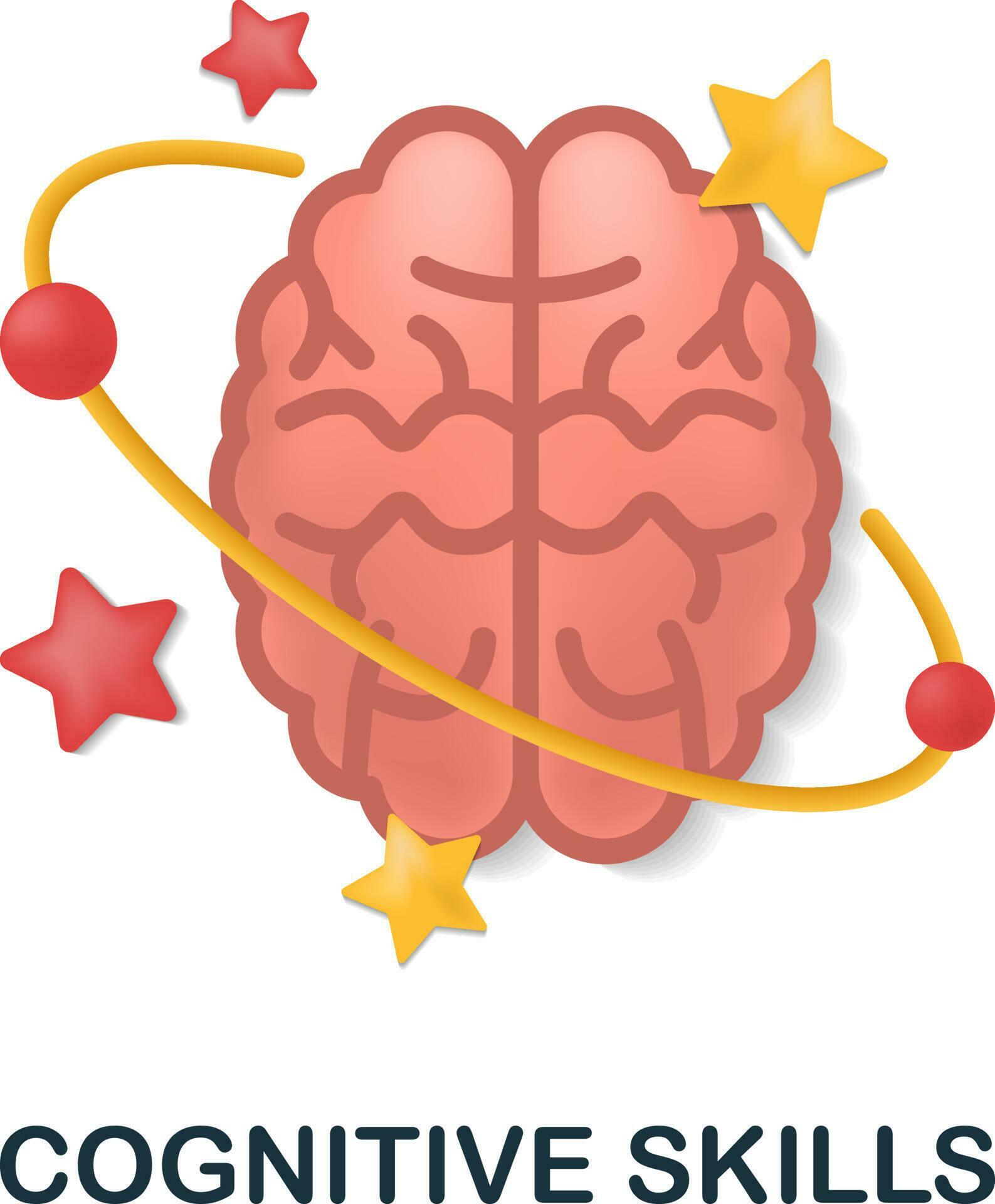 Cognitive Skills icon. 3d illustration from cognitive skills collection. Creative Cognitive ...