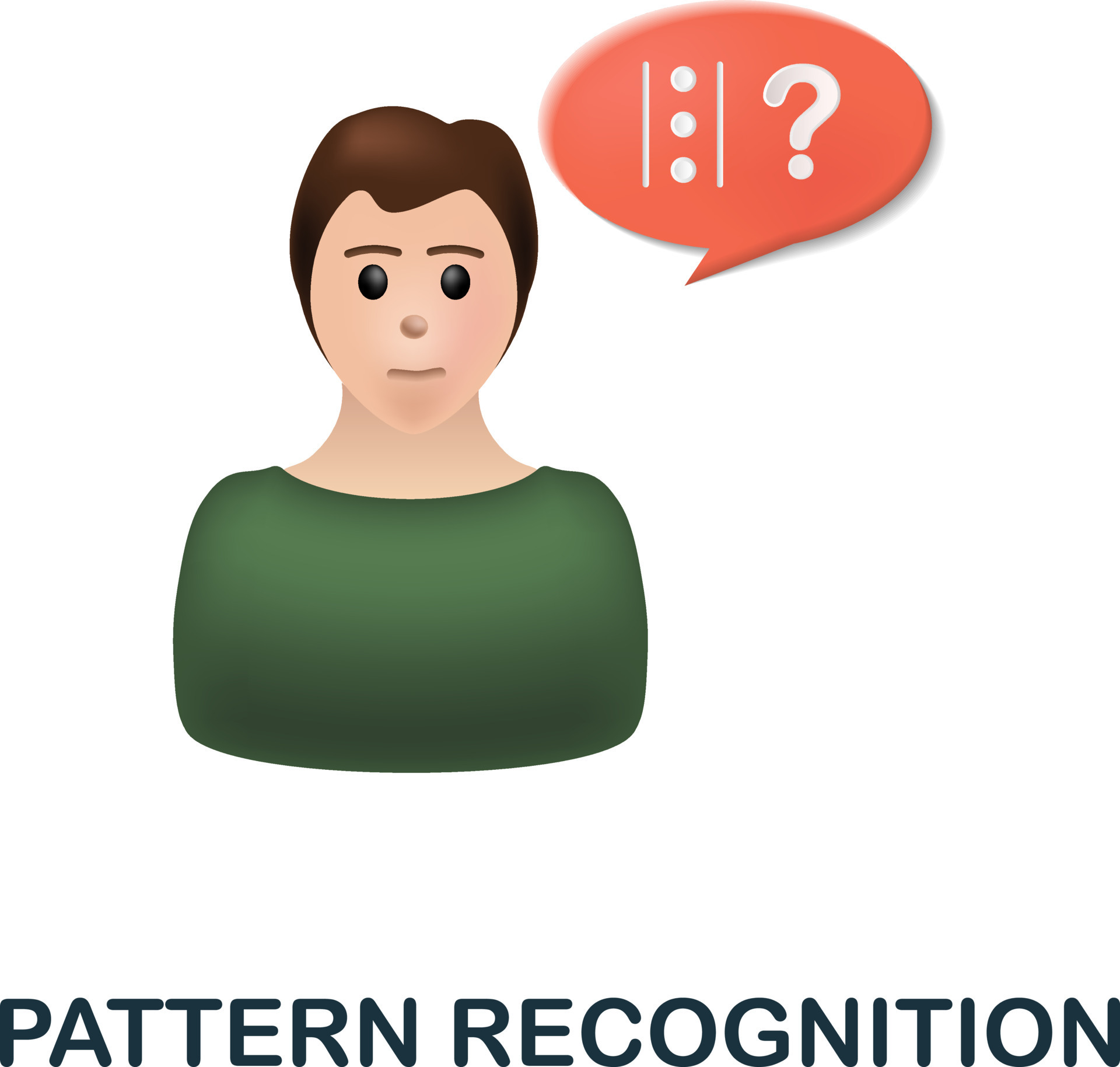 Pattern Recognition icon. 3d illustration from cognitive skills collection. Creative Pattern ...
