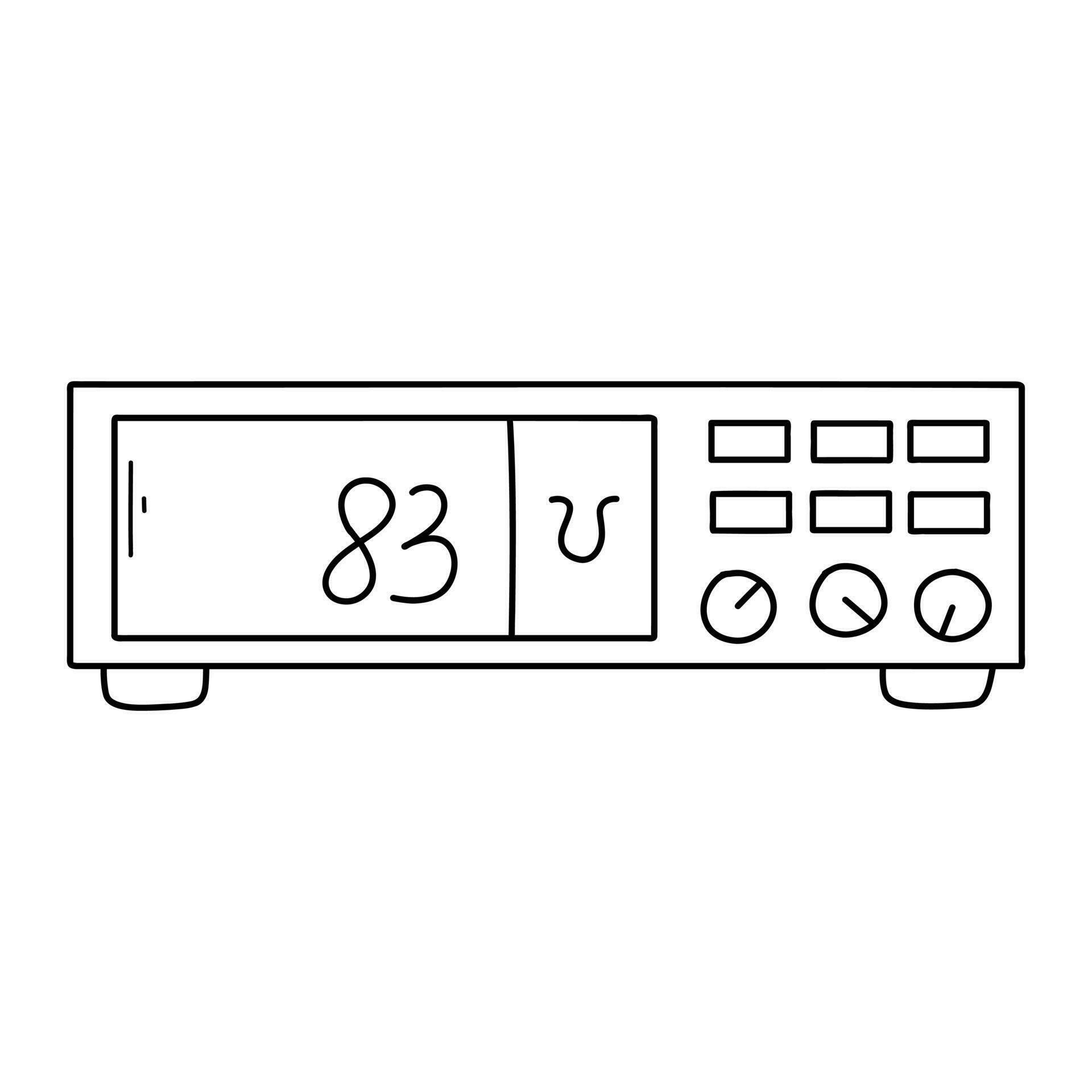 Vector illustration of an ohmmeter in doodle style. Linear measuring ... Vector illustration of an ohmmeter in doodle style. Linear measuring ...