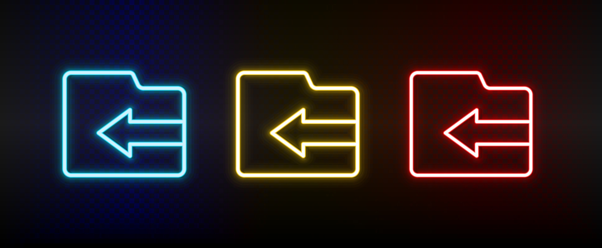 import, folder neon icon set. Set of red, blue, yellow neon vector icon ... import, folder neon icon set. Set of red, blue, yellow neon vector icon ...