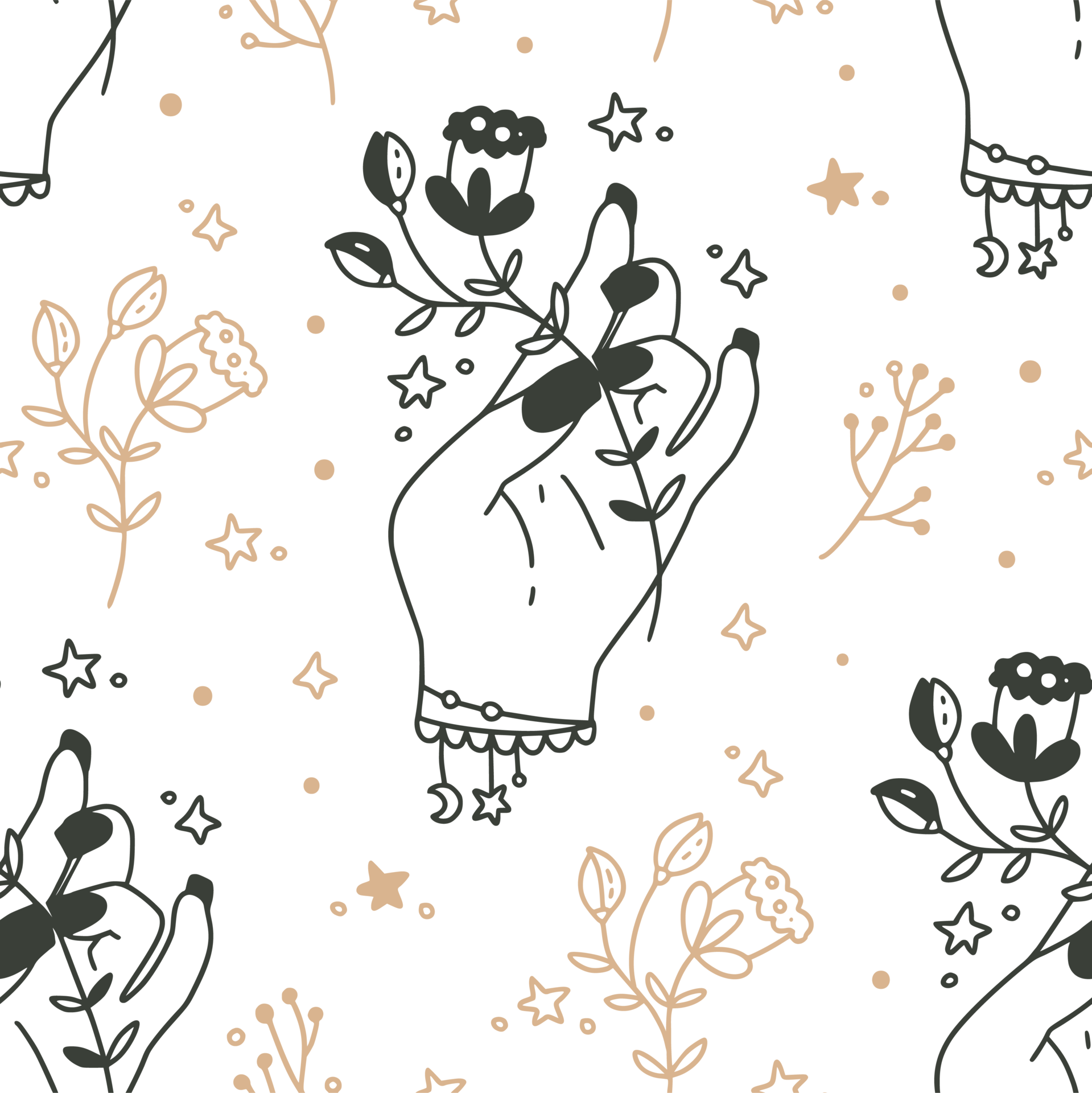 Seamless Pattern Bohemian Boho Unique 23376434 Png