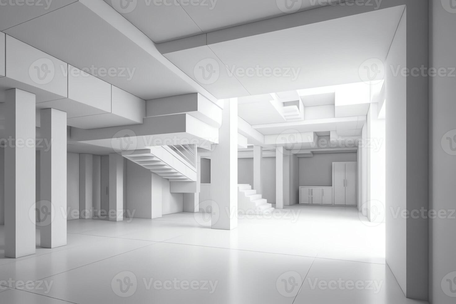 Empty architecture design 3d illustration. 23379238 Stock Photo at Vecteezy