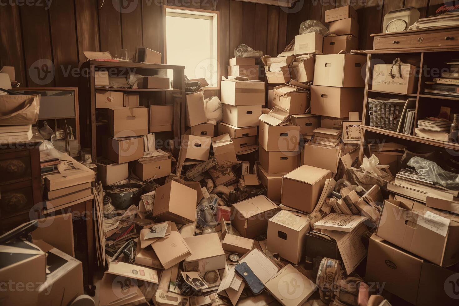 Lots of stuff cardboard boxes messy disorganized storage pi. 23379243 ... Lots of stuff cardboard boxes messy disorganized storage pi. 23379243 ...