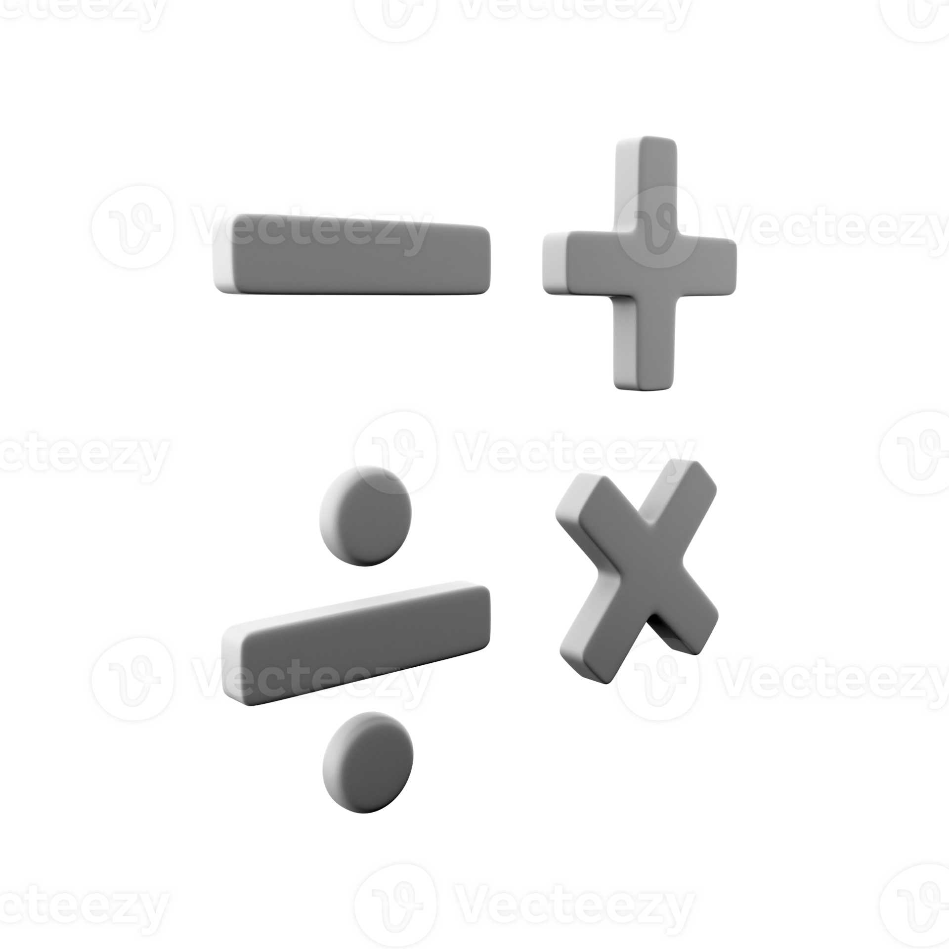 3D rendering math education symbols math operations concept calculation ...