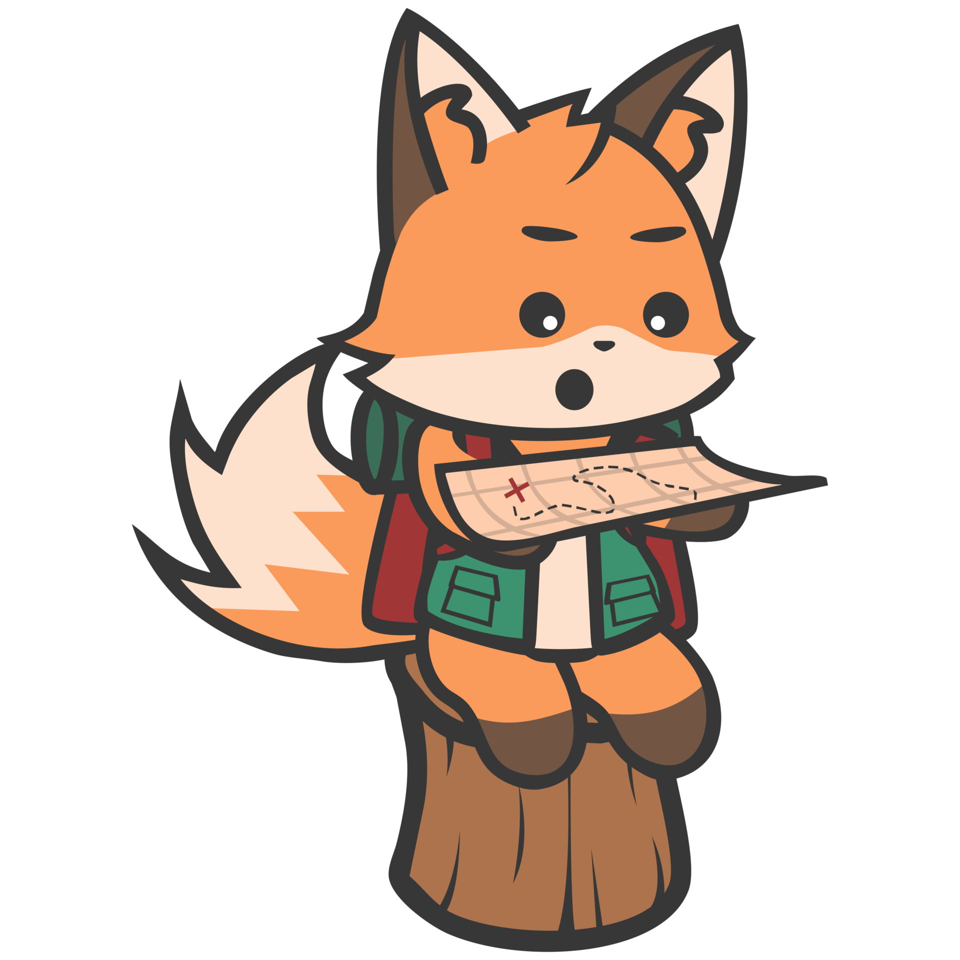 Fox Adventurer Using Map Illustration 23391767 PNG Fox Adventurer Using Map Illustration 23391767 PNG