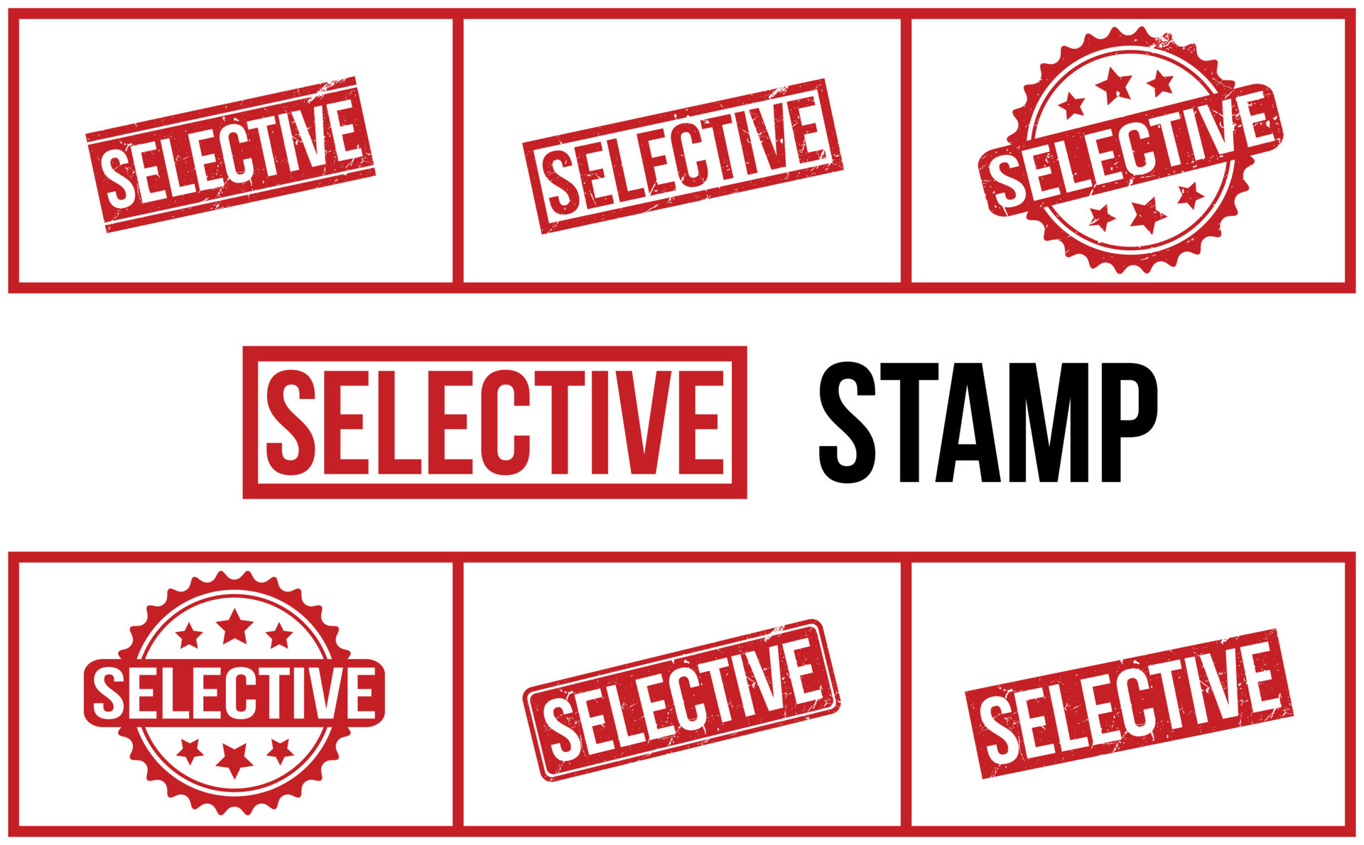 Selective Rubber Stamp Set Vector 23393000 Vector Art at Vecteezy